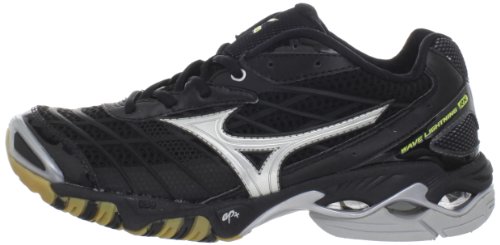 Mizuno Women's Wave Lightning RX-W, Black/Silver, 7 M US