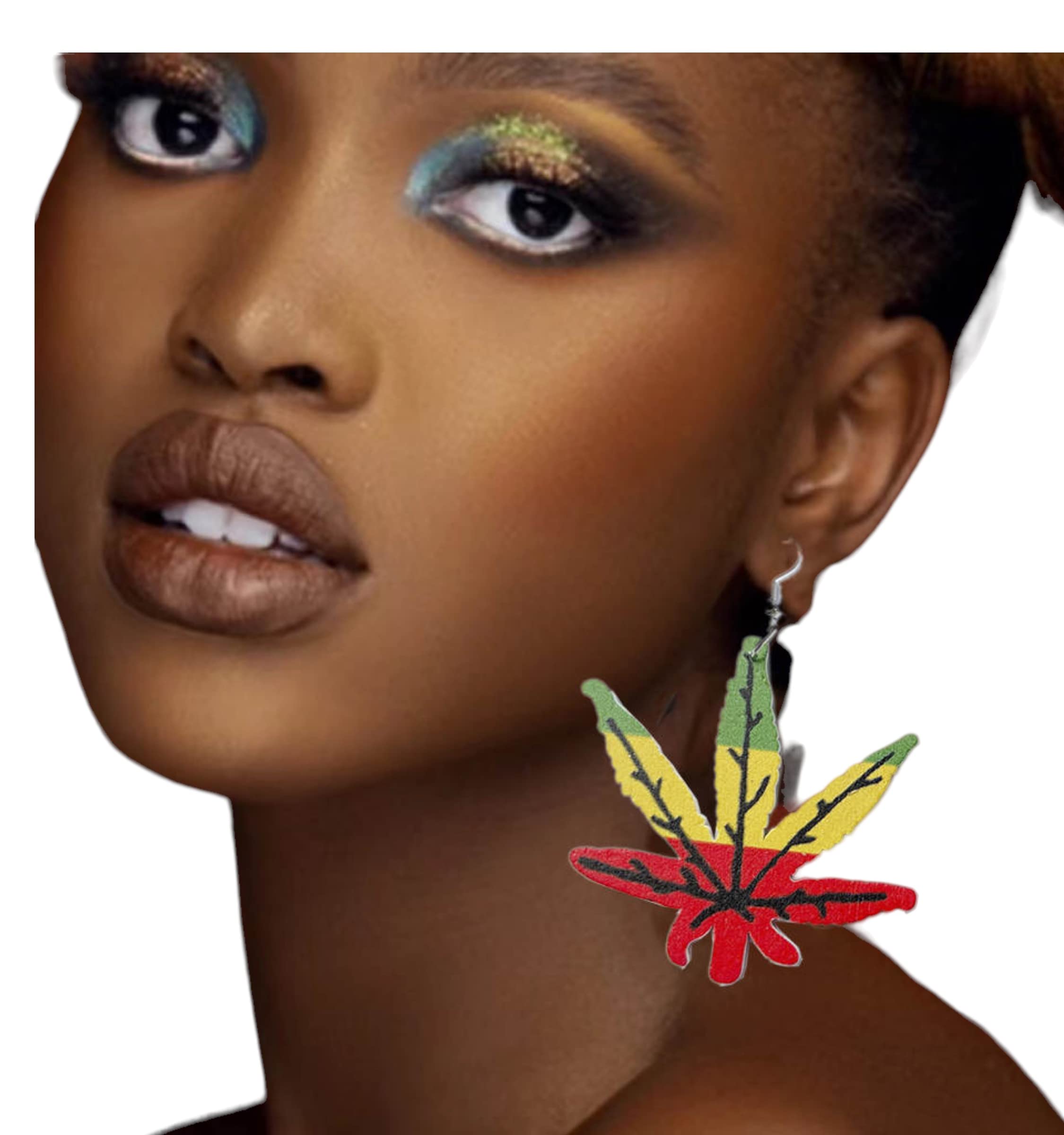 Rasta Wood Earrings (Diamond)
