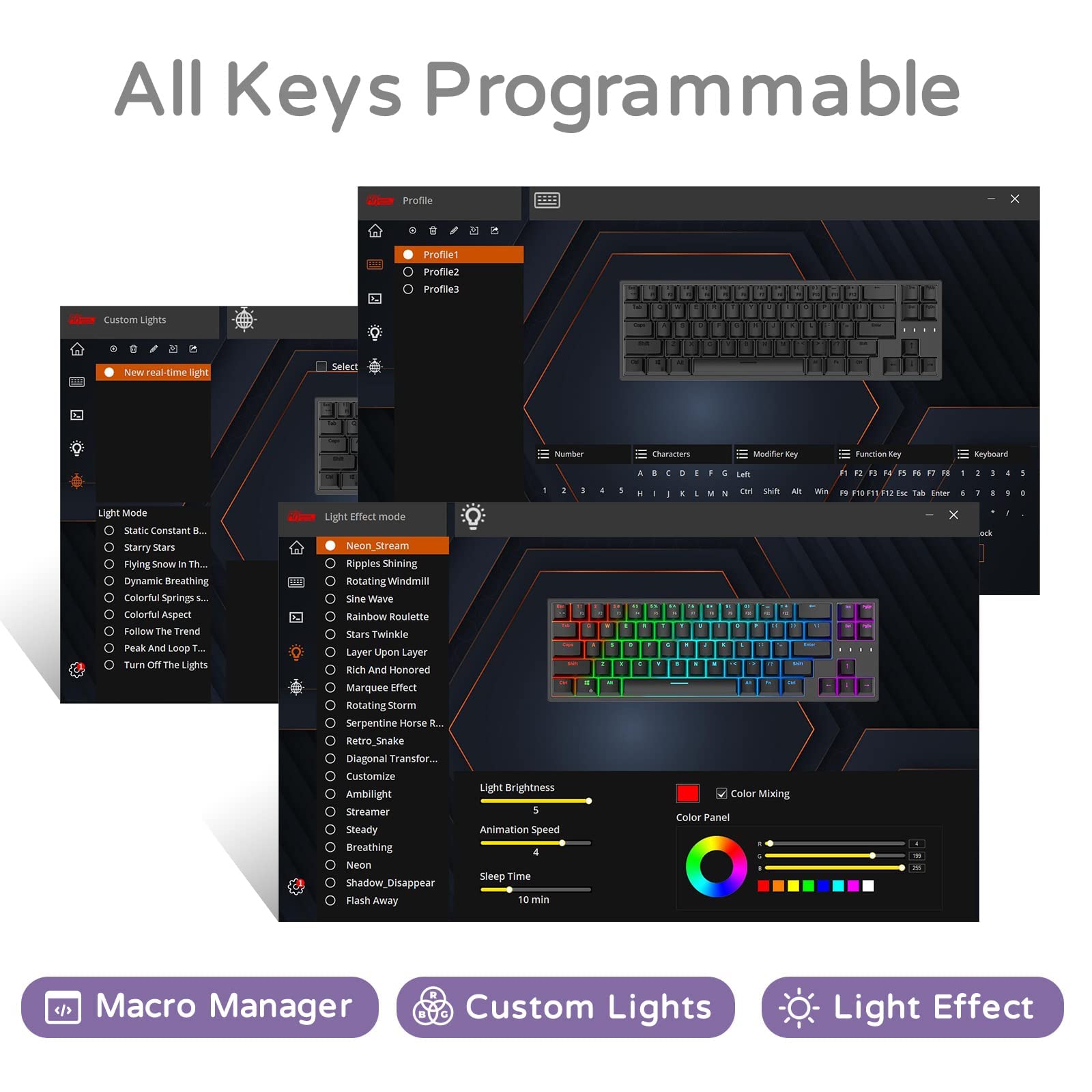 RK ROYAL KLUDGE RK68 Plus Wireless Mechanical Keyboard