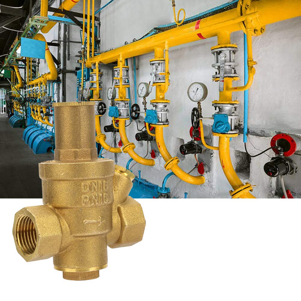 Pressure Regulator Valve Water Pressure Reducing Valve DN15 1/2" Adjustable Brass Water Pressure Regulator Valve Thread 1.6mpa Max. Pressure for druckminderer 1/2 wasser druckminderer wasser