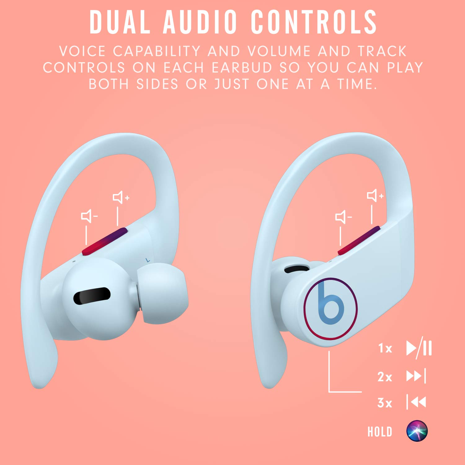 Powerbeats Pro Totally Wireless Earphones - Apple H1 Chip - Glacier Blue with AppleCare+ Bundle