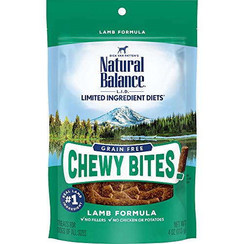 Natural Balance Limited Ingredient Chewy Bites Lamb Grain-Free Dog Treats for Dogs | 4-oz. Pouch