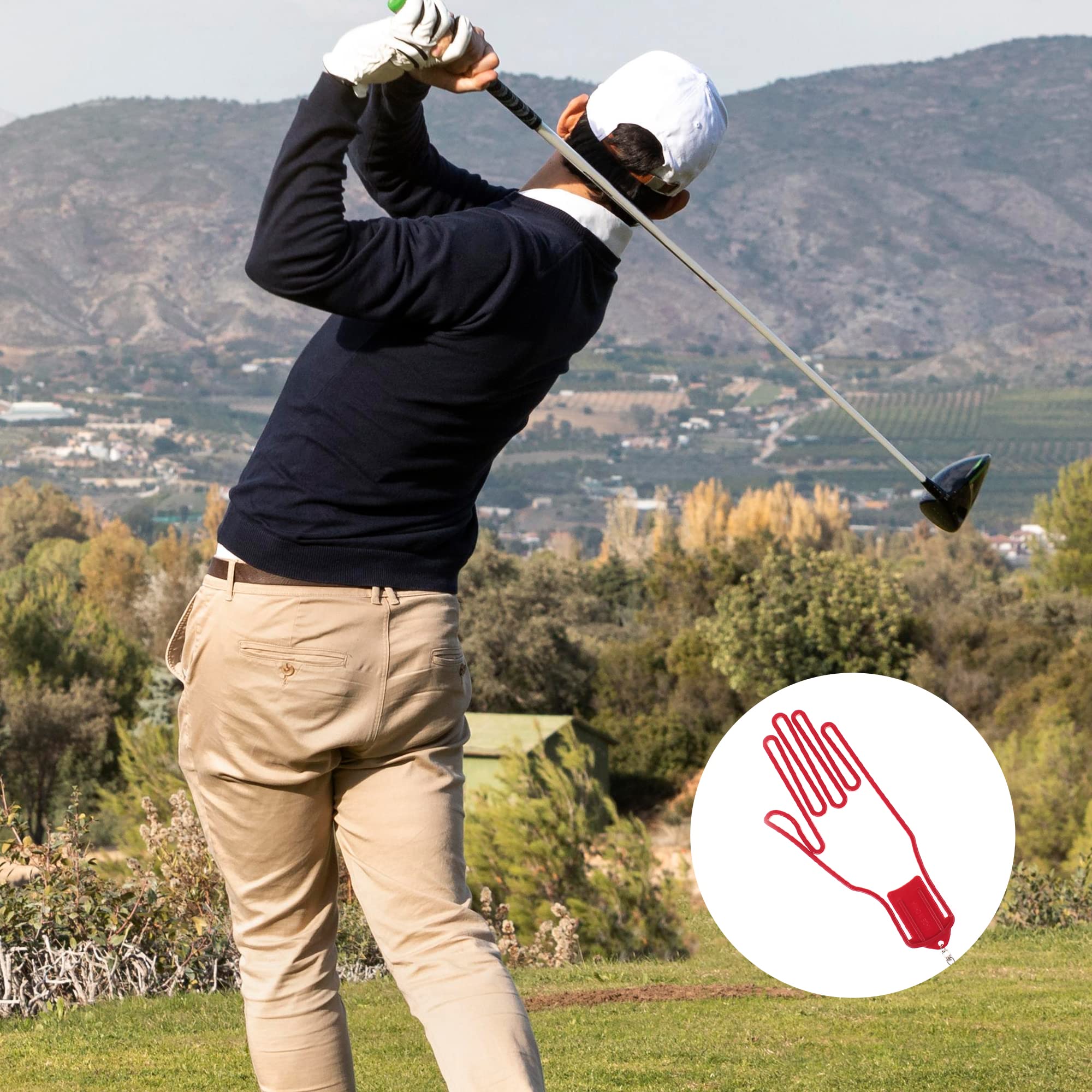 ORNOOU 4 Pack Golf Gloves Stretcher Holder Keeper Hanger Gloves Support Frame Holder Rack Dryer Shaper Tool Accessories