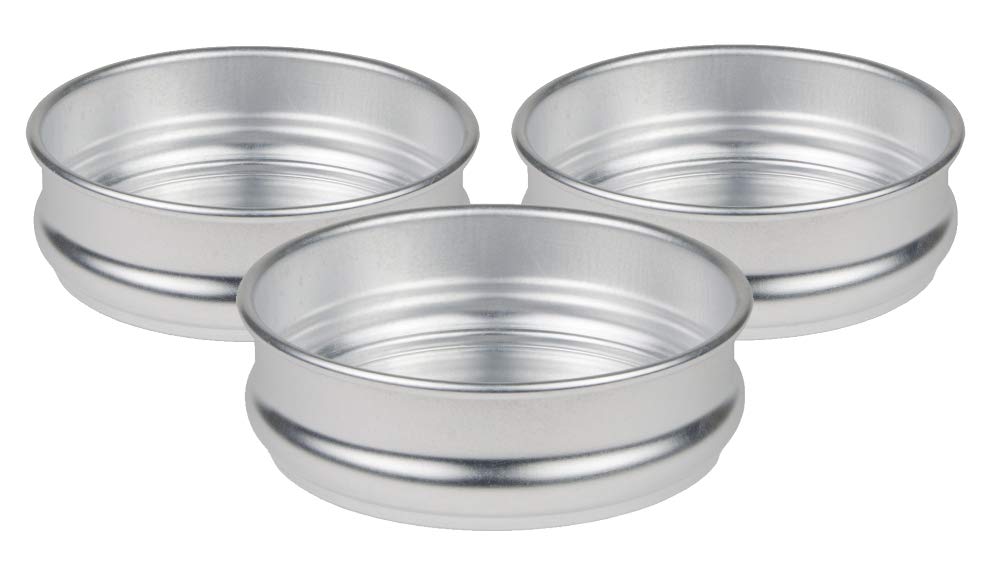Update International ADP-48 Aluminum Pizza Dough Pan, 8-Inch, 48-Ounce - Set of 3