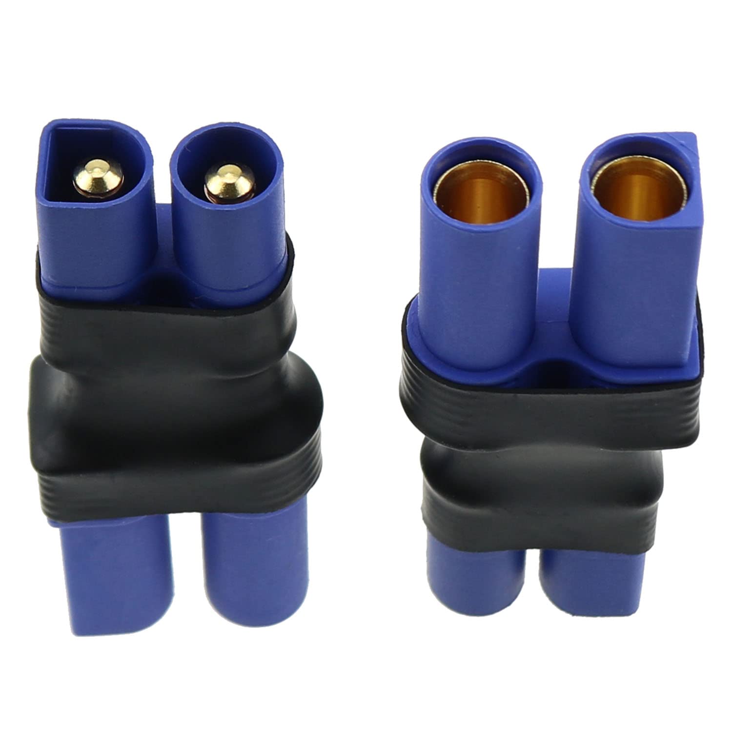 ZZHXSM 2pcs No Wires Connector EC3 Male to EC5 Female Plug Adapter for RC FPV Vehicle Lipo Battery Control Parts DIY