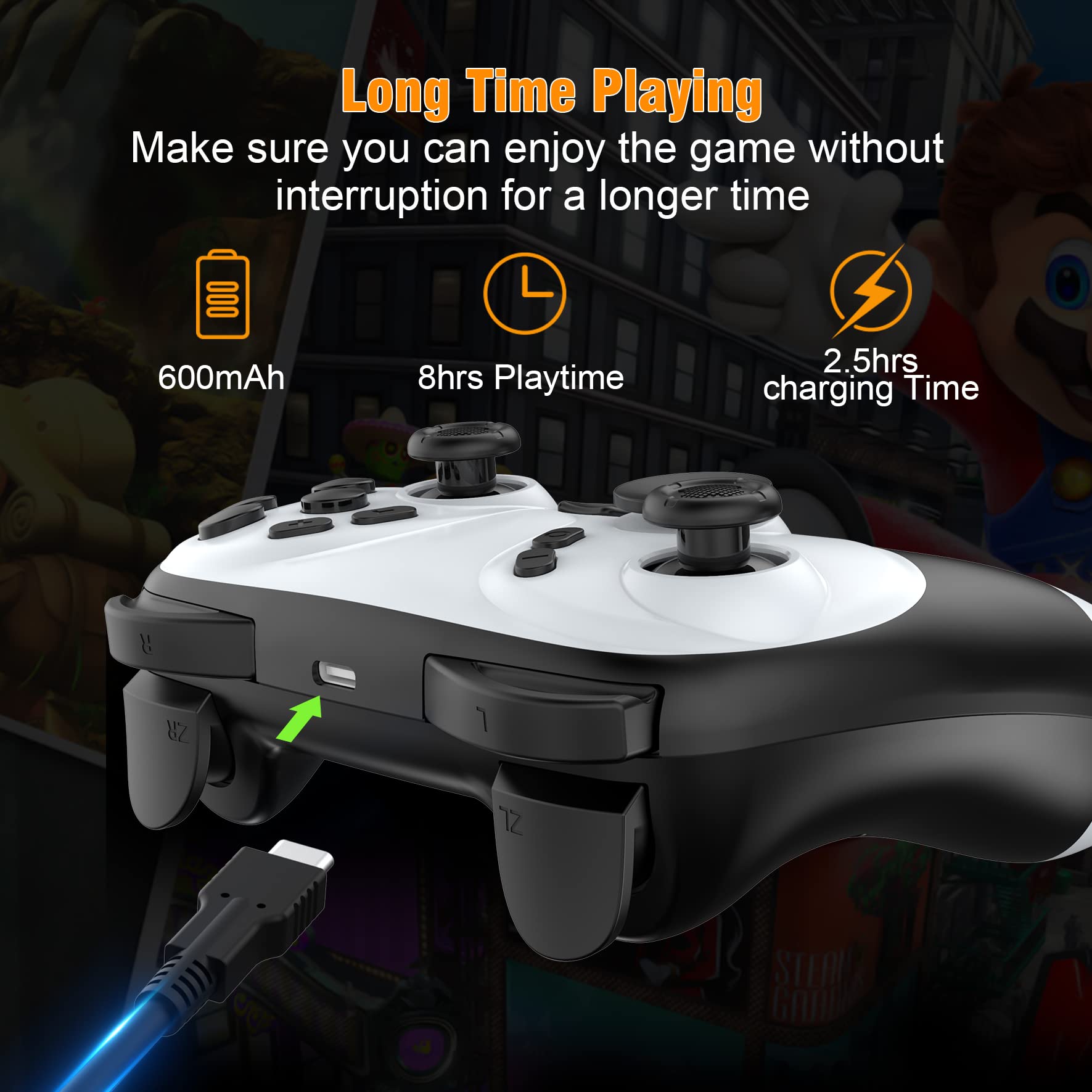 Switch Controller for Nintendo Switch black