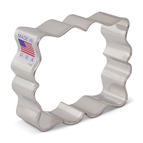 Small Fanciful Plaque Cookie Cutter, 3" Made in USA by Ann Clark