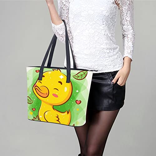 Womens Handbag Duck Leather Tote Bag Top Handle Satchel Bags For Lady