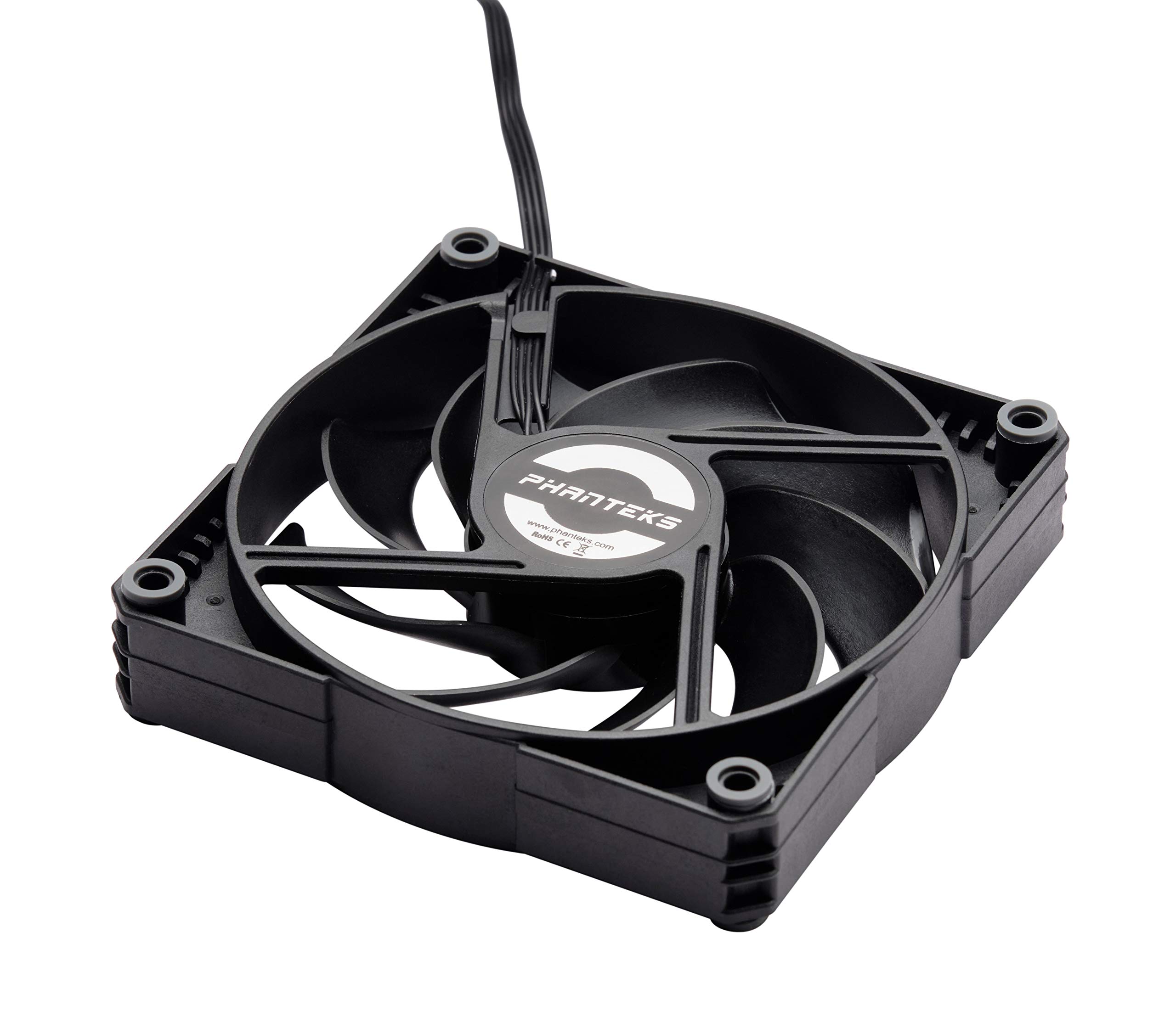Phanteks (PH-F120SK_BBK_PWM) SK120 PWM Fan, 120mm Fan, high Airflow Nine-Blade Design, Rubber dampening washers - Black