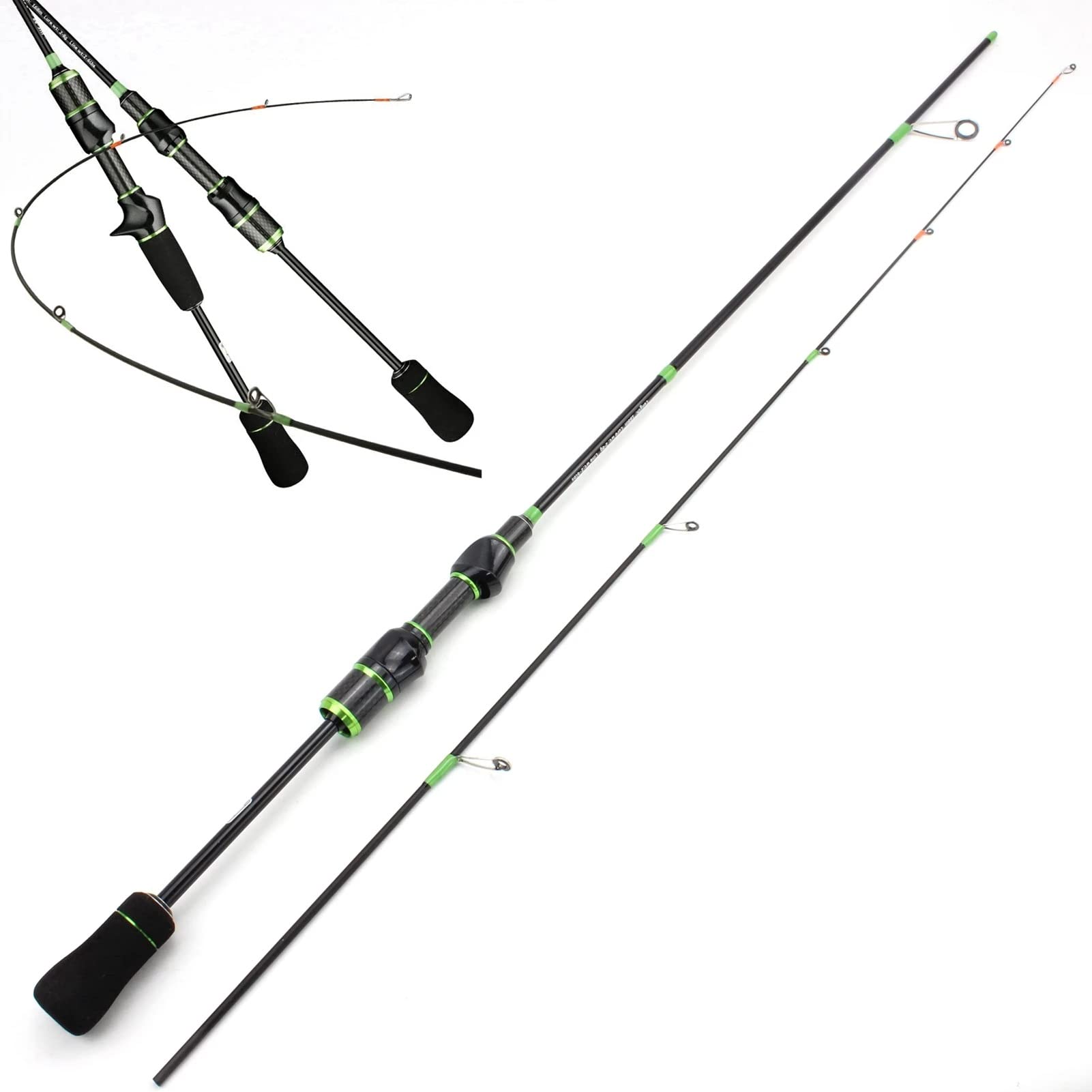 SDFGH 1.68M Lure Rod Solid Pole UL Carbon Spinning Fishing Rod Lure Rod Spinning Weight 2-8g Perch Rod Fishing Tackle (Color : Casting Rod, Size : 1.68M)