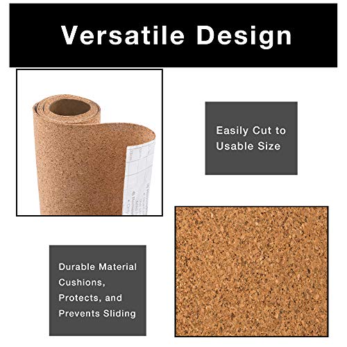 Smart Design Shelf Liner Cork Adhesive - (18 Inch x 24 Feet) - Drawer Cabinet Paper - Kitchen [Cork] - Set of 6-24' Total