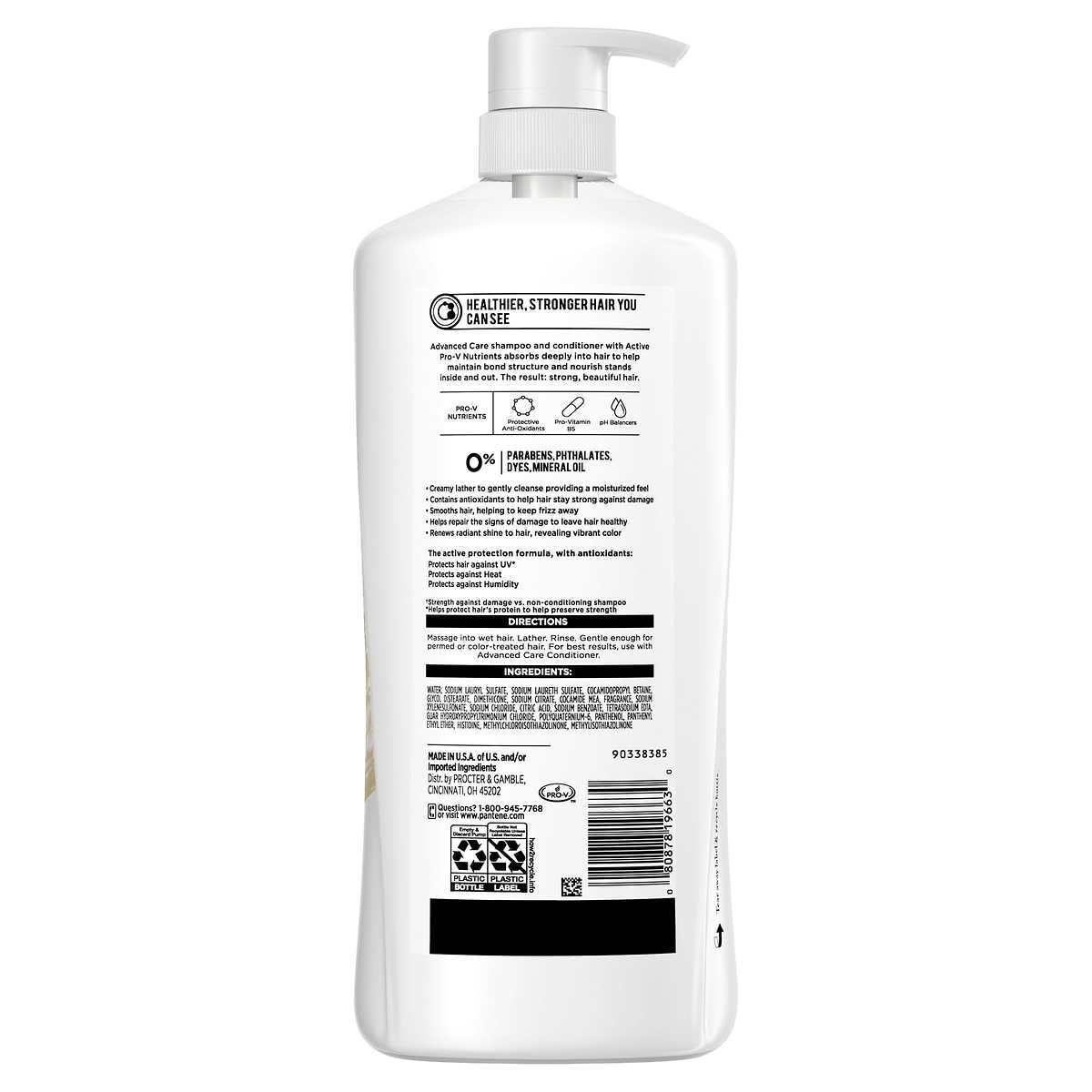 Pantene Advanced Care Shampoo 5 in 1 Pro-vitamin B5 Complex 38.2 Oz