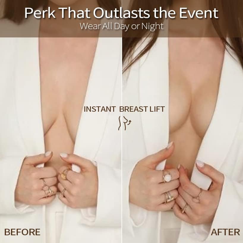 Okela Boob Tape and Backless Nipple Cover Set, Breathable Breast Lift Tape Boby Tape for Breast Lift w Breast Petals for A-E Cup