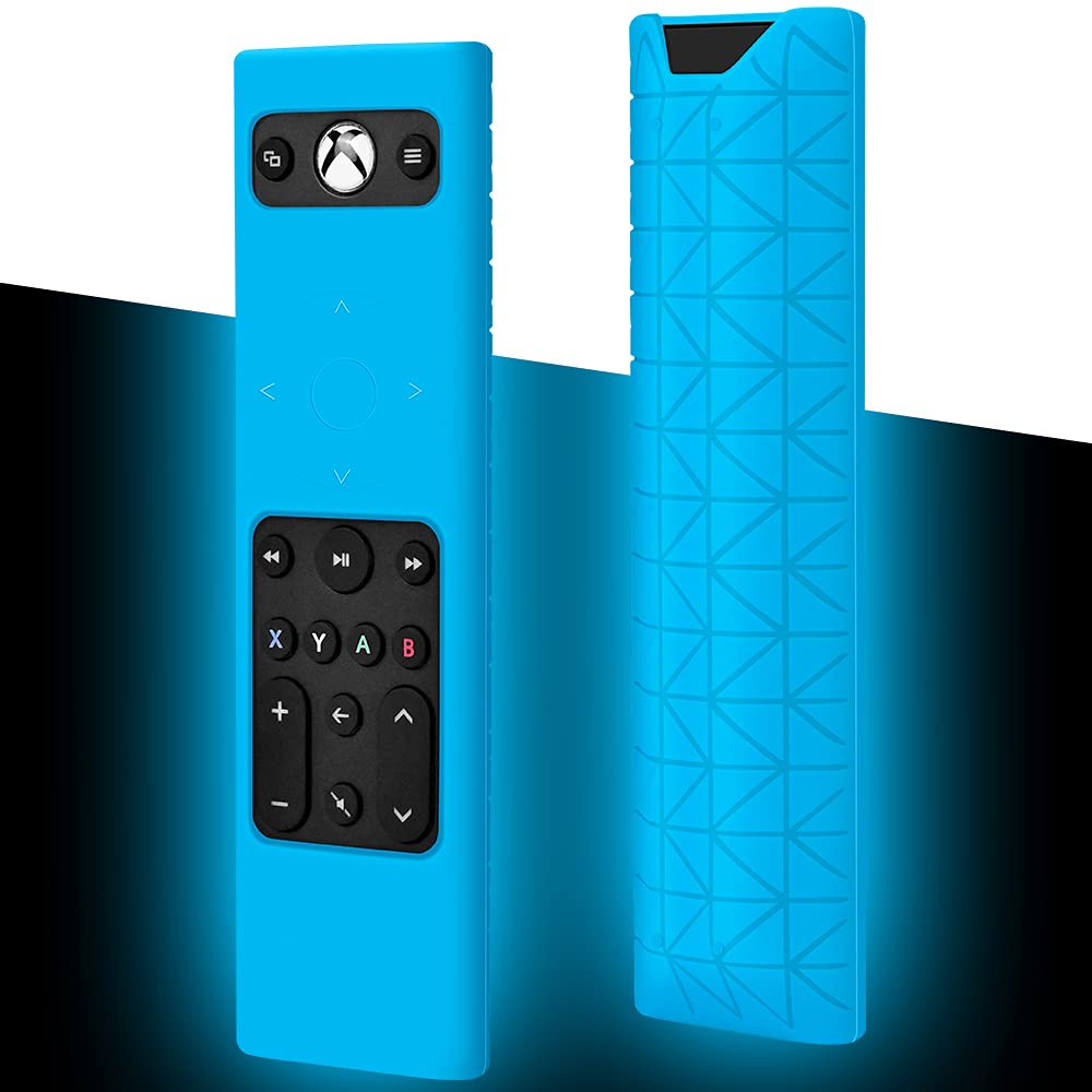 Silicone Protective Case for PDP Gaming Multipurpose Media Remote Control: Xbox Series X|S/Xbox One/Xbox, PDP Xbox One Anti-Slip and Anti-Drop Remote Control Protective Cover (Glow Blue)