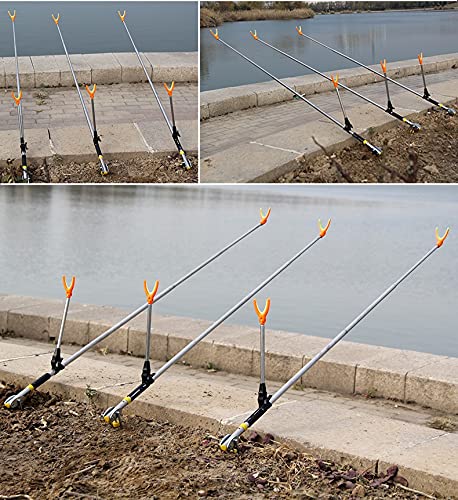 SLATIOM Fishing Rod Holdder Bracket with 2 Sections Adjustable Fishing Rod Stand Holder Rest Bracket Pole Rack V Telescopic Fishing Tool (Size : 1.5m)