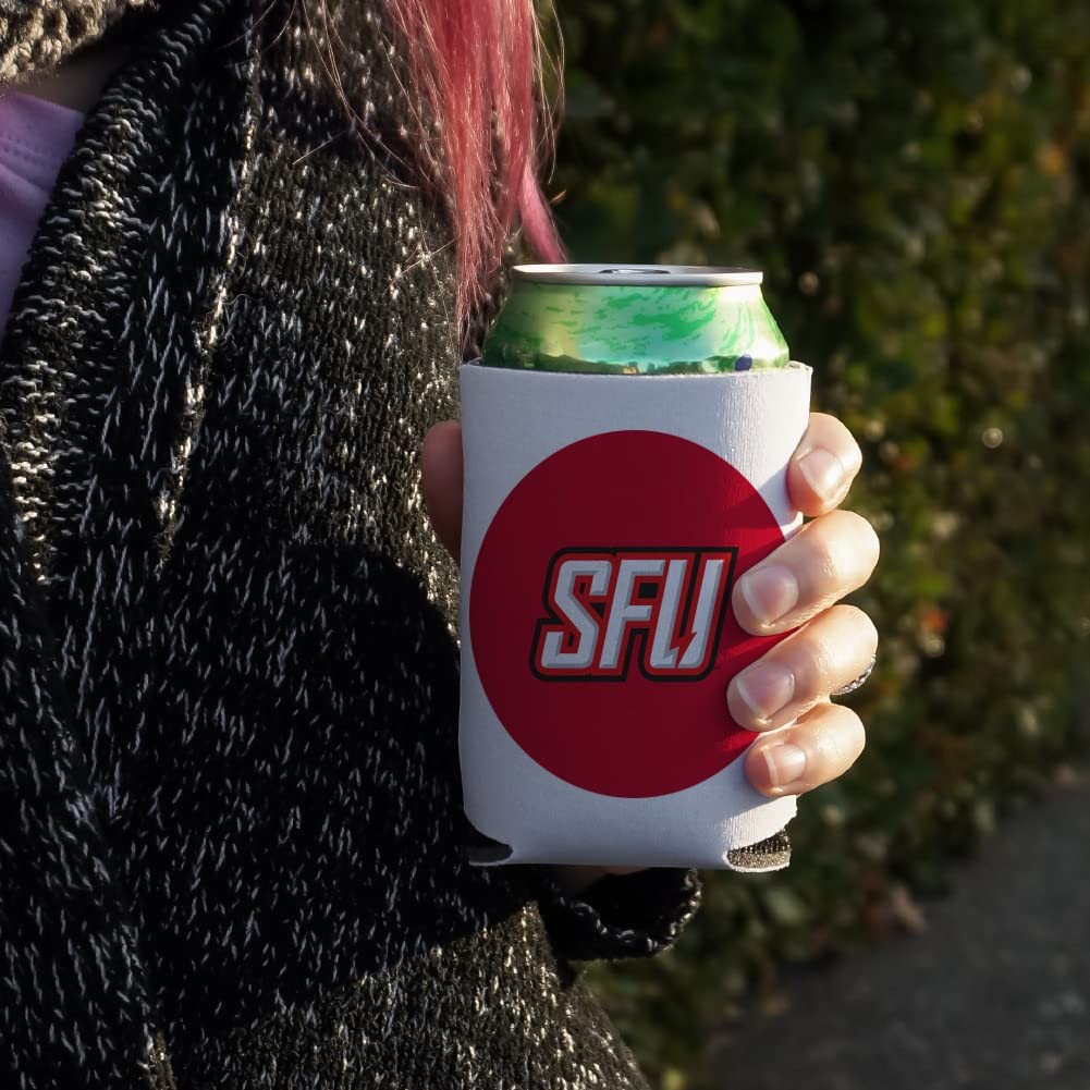 Saint Francis University Primary Logo Can Cooler - Drink Sleeve Hugger Collapsible Insulator - Beverage Insulated Holder
