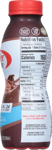 Premier Protein Shake, Chocolate, 30g Protein, 1g Sugar, 24 Vitamins & Minerals, Nutrients to Support Immune Health, 11.5 fl oz