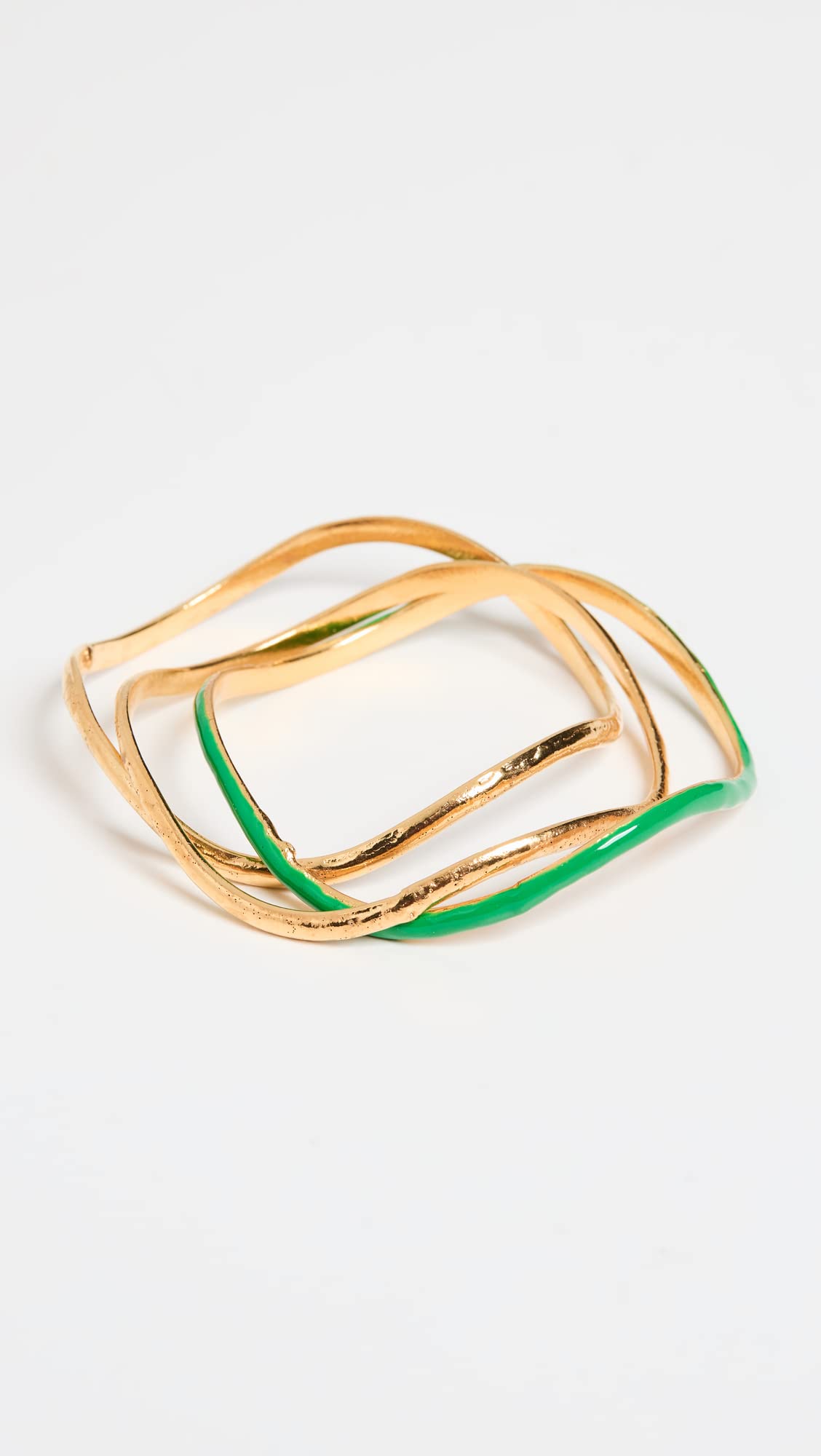Sylvia Toledano Women's Flow Bracelet, Green Enamel, One Size