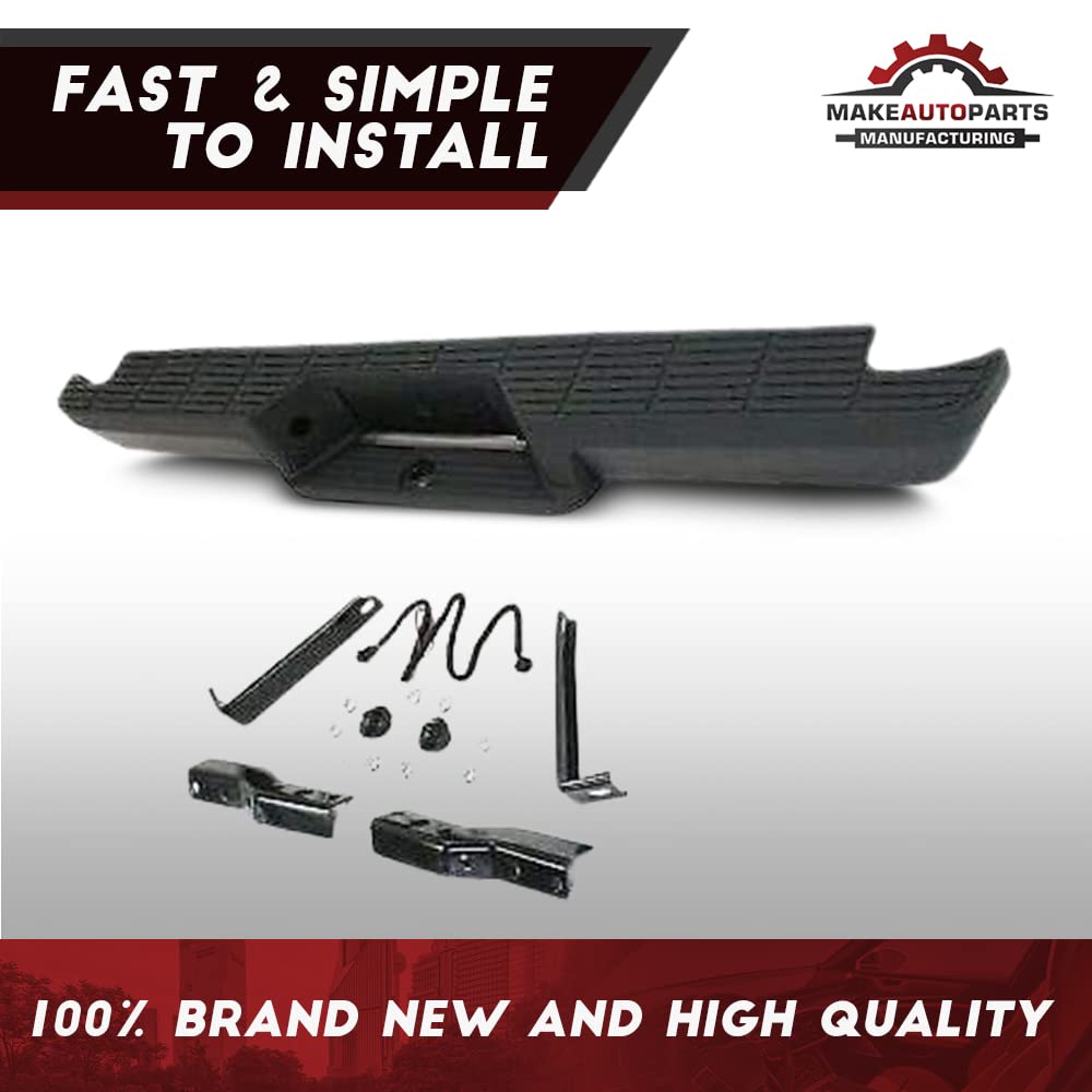 Make Auto Parts Manufacturing Step Bumper Face Bar Assembly Black Steel Rear For Ford Ranger 1993-2011 Fleetside Styleside - FO1102257