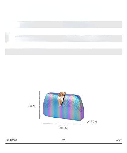 Sector Leather Cocktail Wedding Engagement Handbag Evening Bag Purse Clutch Pouch7.88' x 1.97' x 5.12'(inch) (Blue)