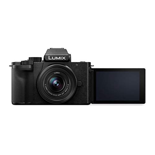 Panasonic DC-G100KK LUMIX G100 4K Mirrorless Vlogging Camera with 12-32mm Lens Bundle with 64GB SD Card, Gadget Bag Kit, Extra Battery, and 12-Inch Flexible Tripod (5 Items)