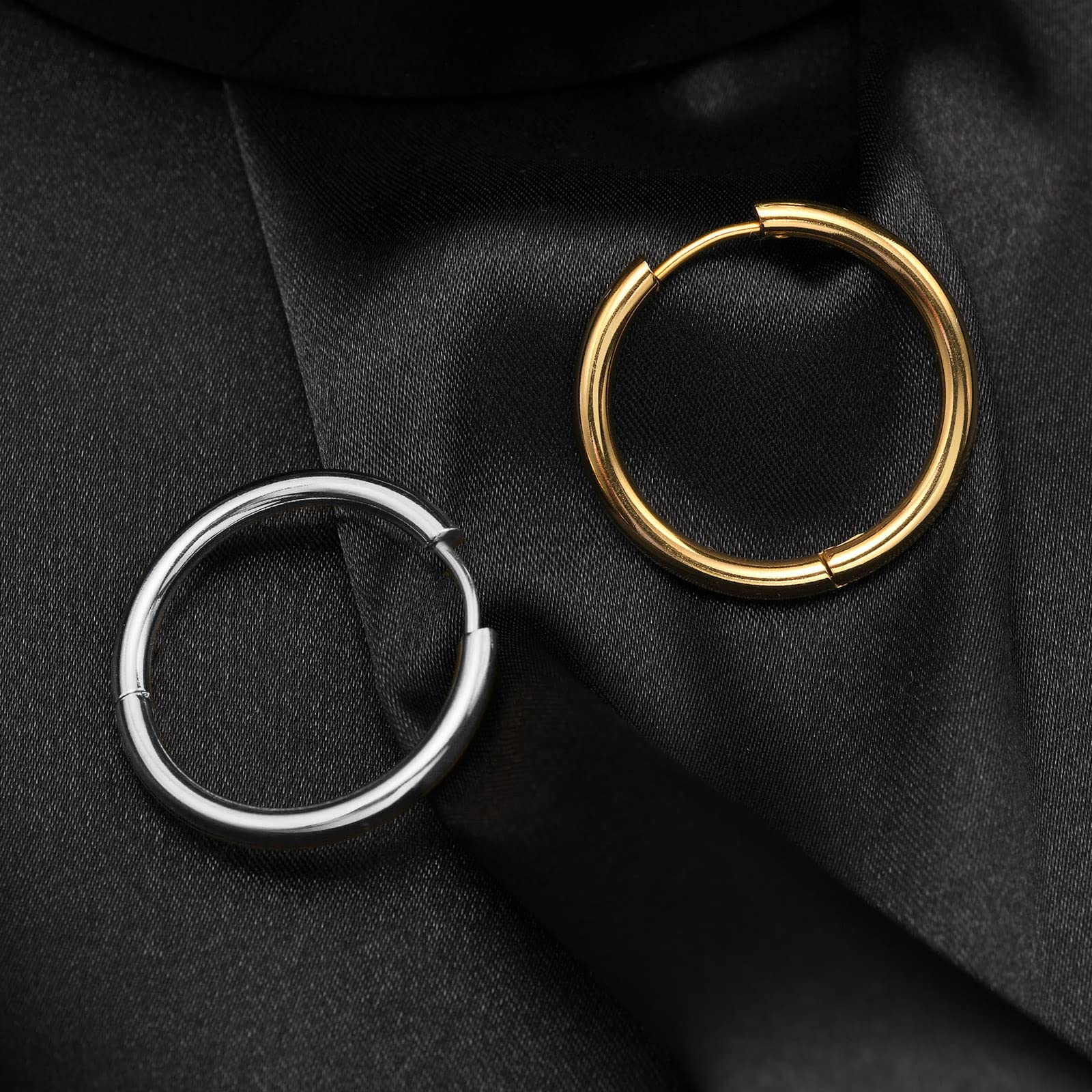 Staligue Titanium Small Hoop Earrings for Men Women Lightweight Huggie Hoop Earrings Tiny Cartilage Hoops Earrings