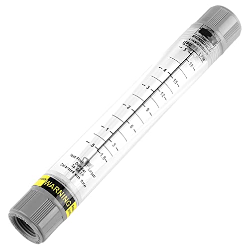 Water Flow Meter,Ozgkee Flow Meter Tube Type Flow Meter for Liquid Pipeline Flowmeter 0.5‑5 Gpm / 1.8‑18 Lpm Flow Meter Water