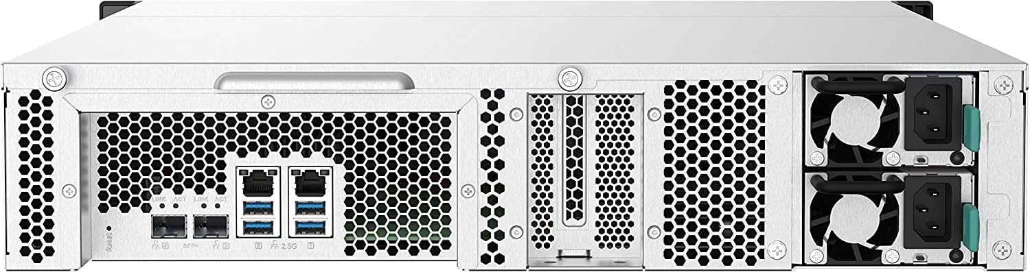 QNAP TS-1232PXU-RP-4G 12 Bay High-speed SMB Rackmount NAS with two 10GbE and 2.5GbE Ports, Redundant PSU