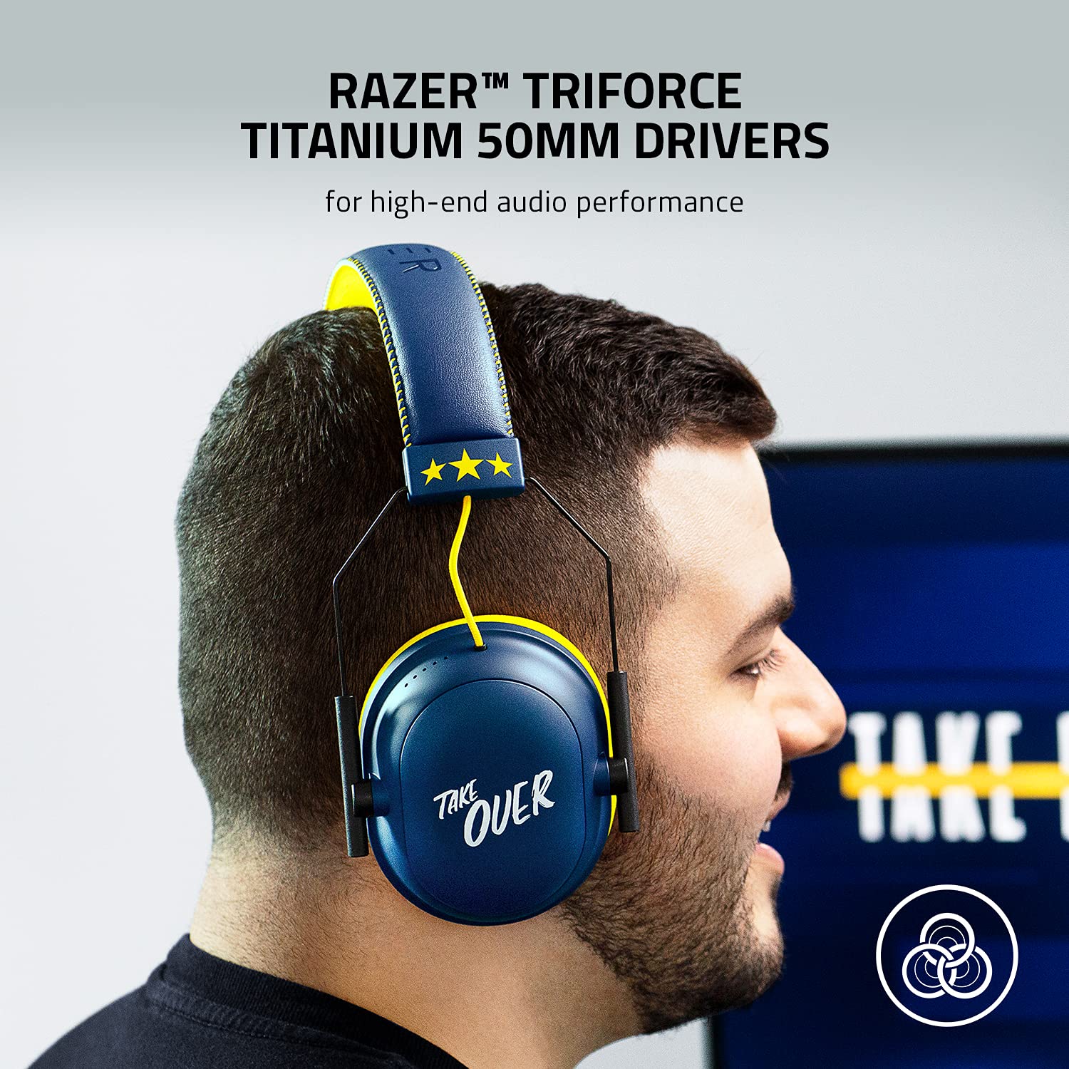 Razer BlackShark V2 Gaming Headset: THX 7.1 Spatial Surround Sound _50mm Drivers_Detachable Mic_for PC, PS4, PS5, Switch, Xbox One, Xbox Series X & S - 3.5mm Audio Jack & USB DAC_CourageJD (Renewed)