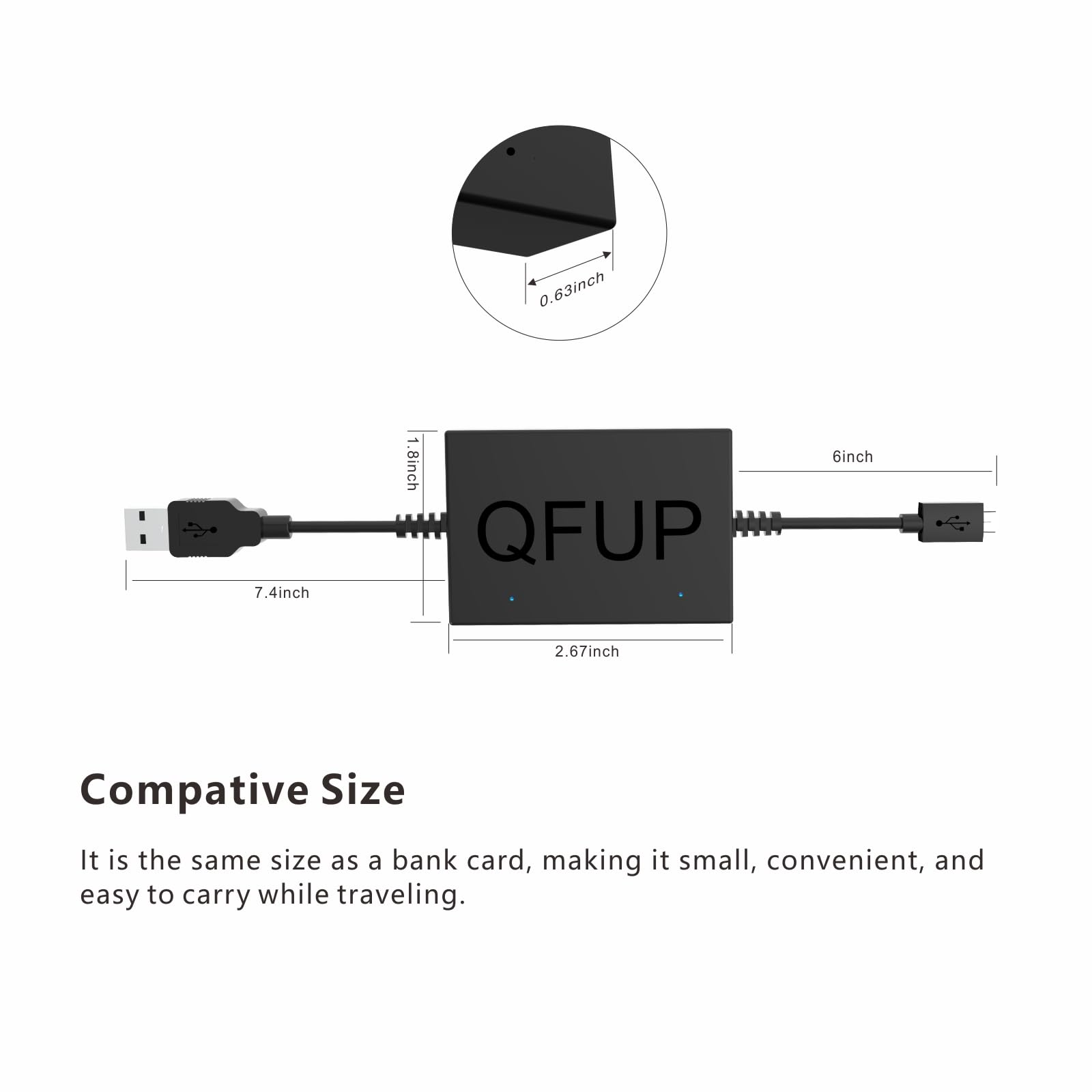 QFUP USB Power Cord Power Adapter for Fire TV,Powers FireStick TV Directly Form Your TV'S USB Port(Eliminates The AC Outlet and Power Cord)