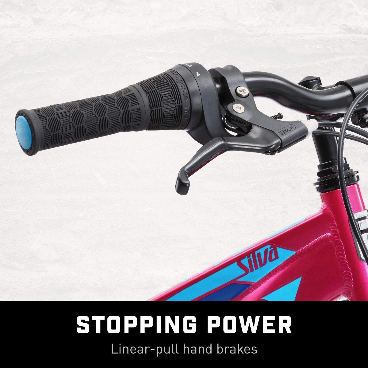 Mongoose Silva Mountain Bike, For Women and Girls, 24-Inch Wheels, Pink