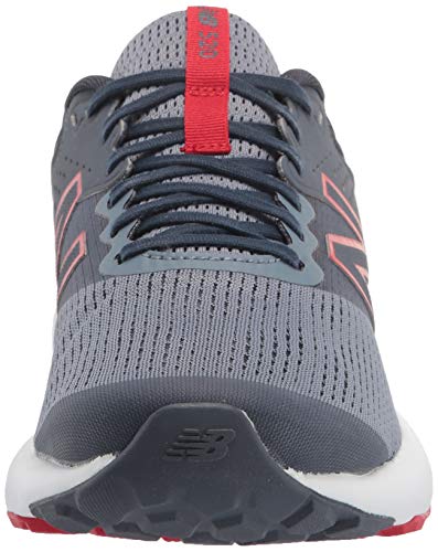 New Balance Men's 520 V7 Running Shoe, Grey/Red, 12 X-Wide