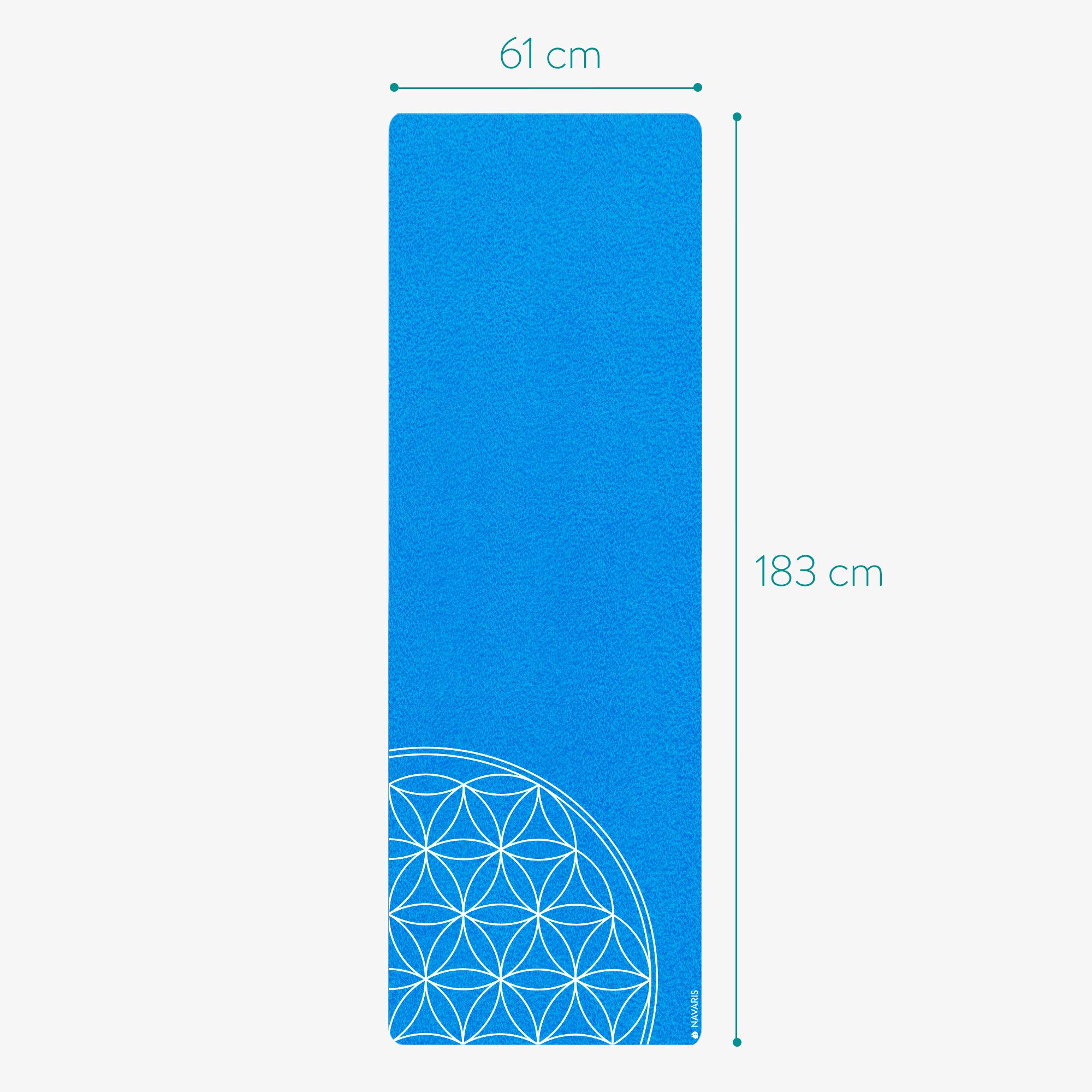 Navaris Foldable Yoga Mat for Travel - 1/16" (1.5mm) Thick Exercise Mat for Pilates, Workout, Gym, Fitness - Non-Slip Folding Portable Mat
