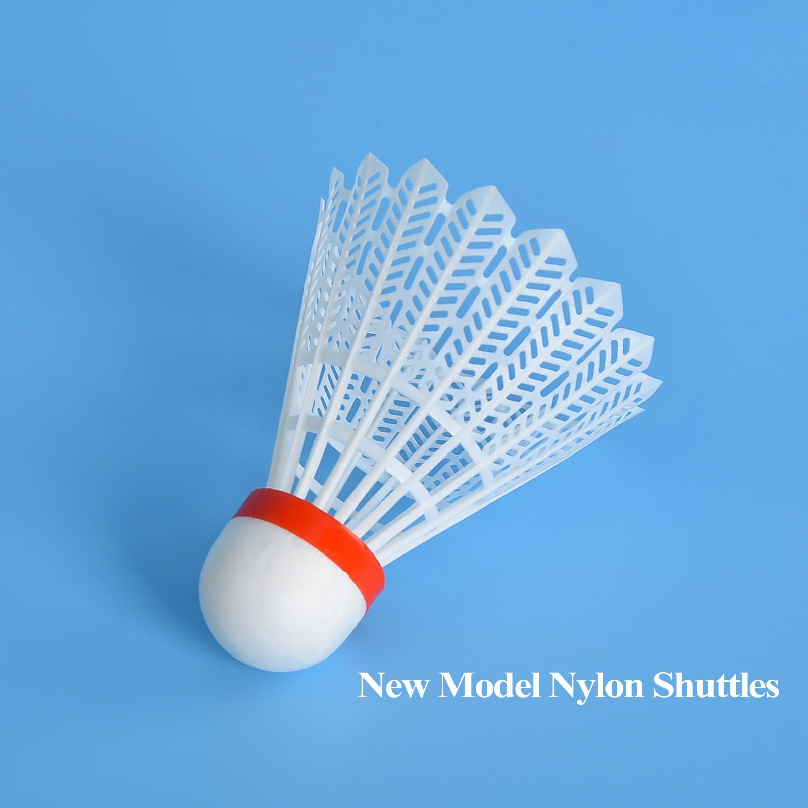 QICHUAN Whizz Badminton Birdies Feather Shuttlecocks, Good Flight and Durable Shuttles for Indoor Outdoor Recreational Game, White Nylon 18 Pack
