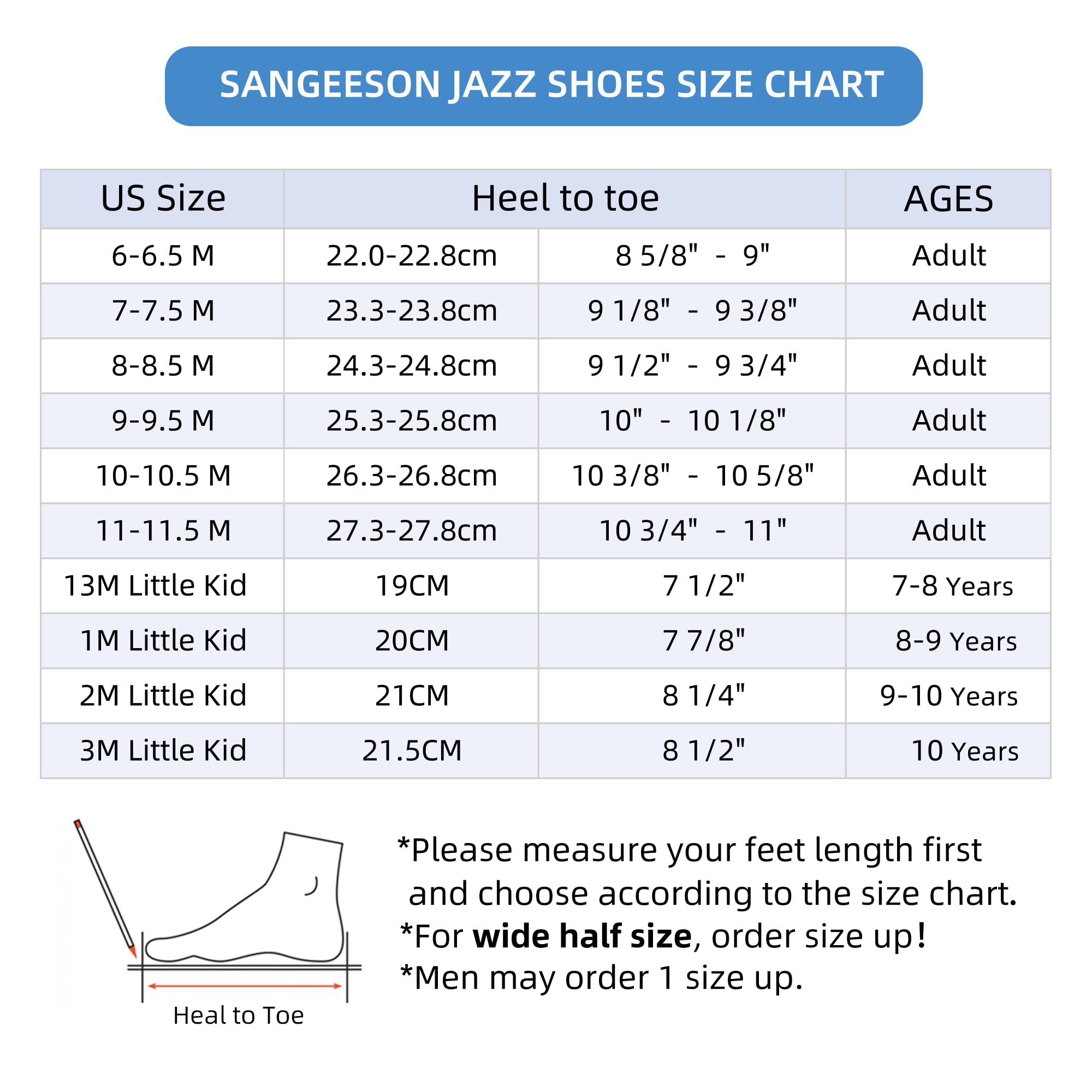 SANGEESON Jazz Shoe Slip-on for Women and Men's Dance Shoes, Black 10