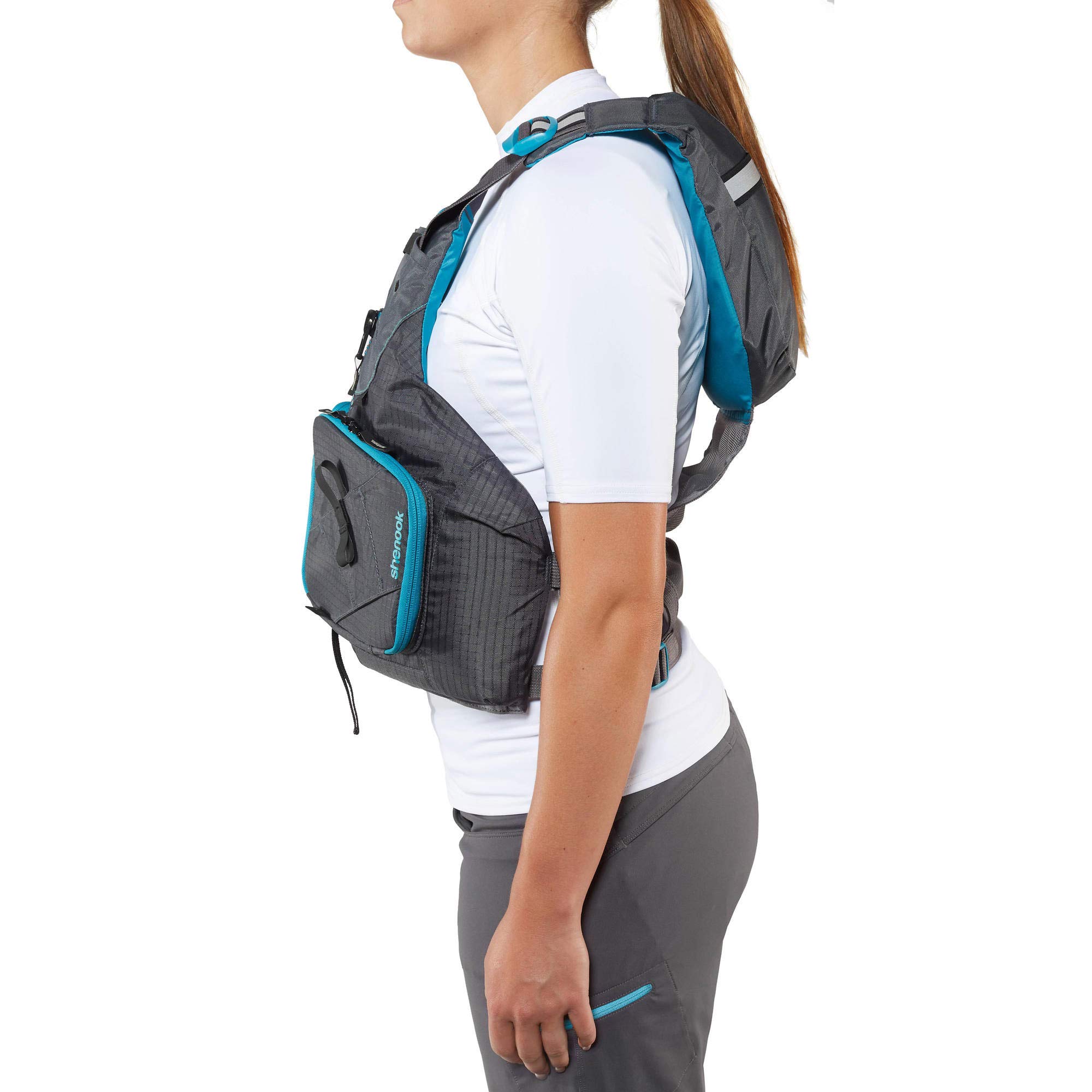 NRS Women's Shenook Fishing Lifejacket (PFD)-Charcoal-L/XL