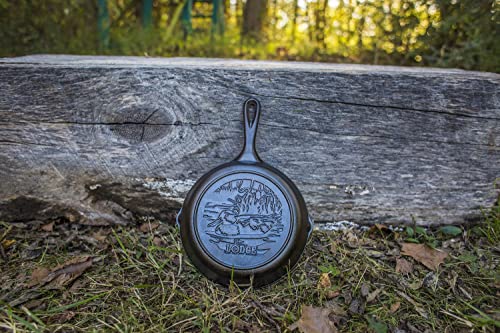 Lodge Wildlife Series - 8 Inch Seasoned Cast Iron Skillet with Duck Scene