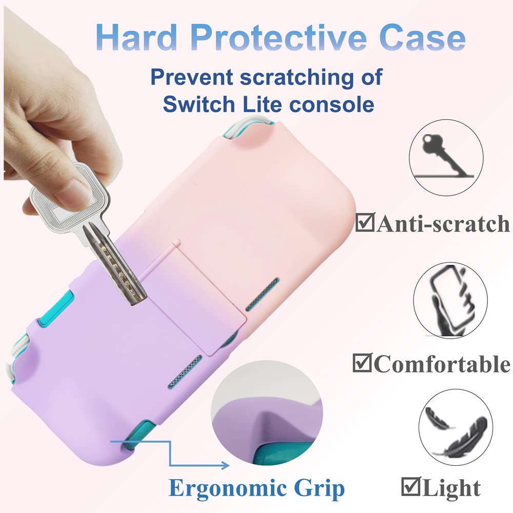 Protective Case for Nintendo Switch Lite, Vicbuy PC Full Body Protective Case Cover for Switch Lite Games, Grip Cover - Cases for Switch Controllers