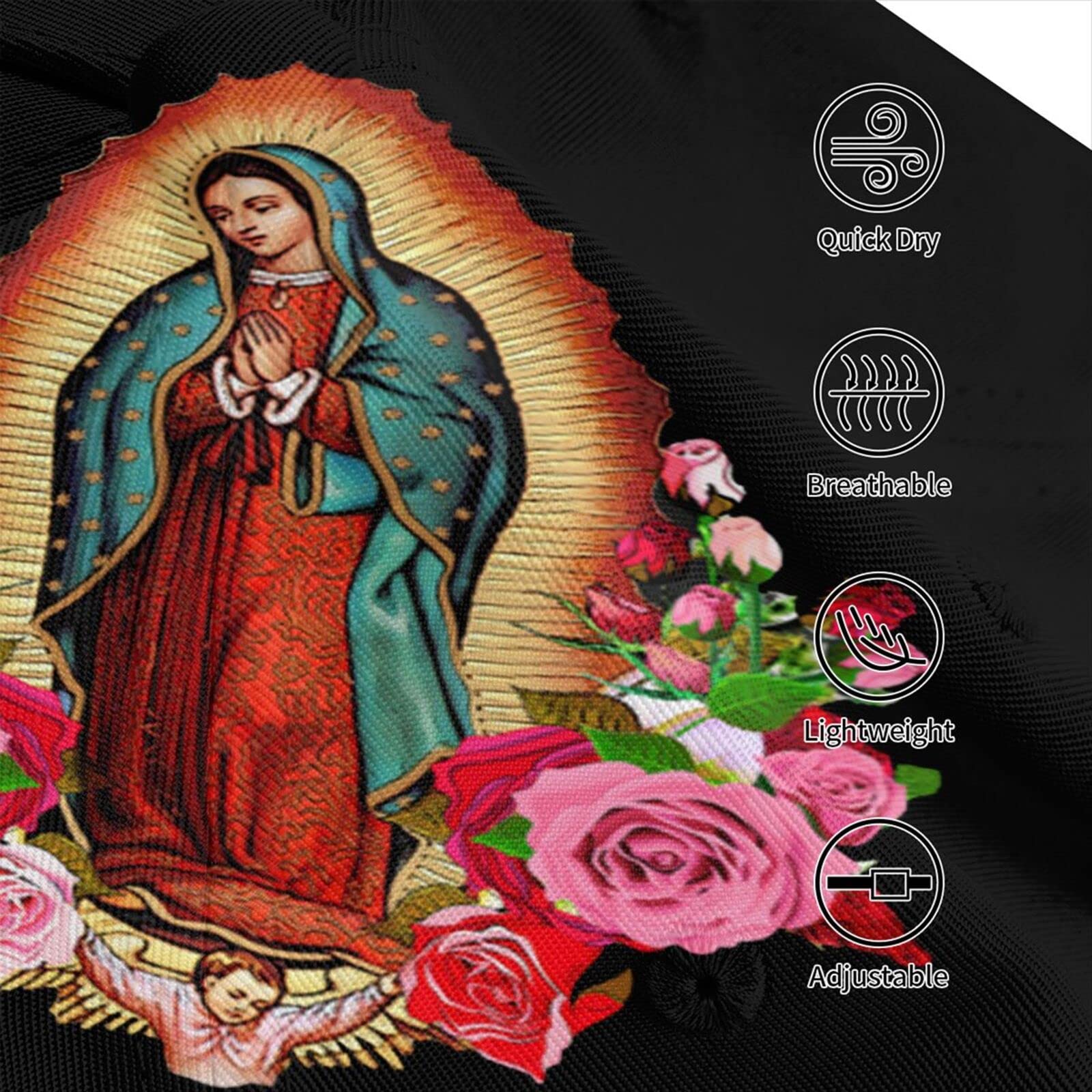 Our Lady of Guadalupe Virgin Mary Baseball Cap Plain Hat Adjustable Hats Dad Hat Cap for Men Women Black