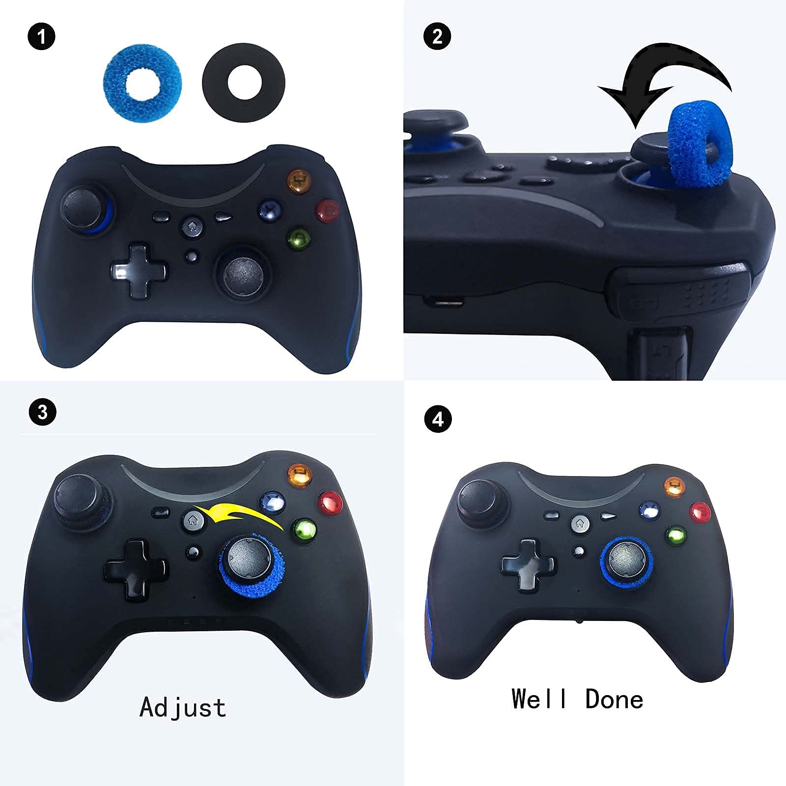 Precision Rings,Aim Assist Motion Control Rings for PlayStation 4 (PS4), PS5,Xbox One, Switch Pro & Scuf Controller