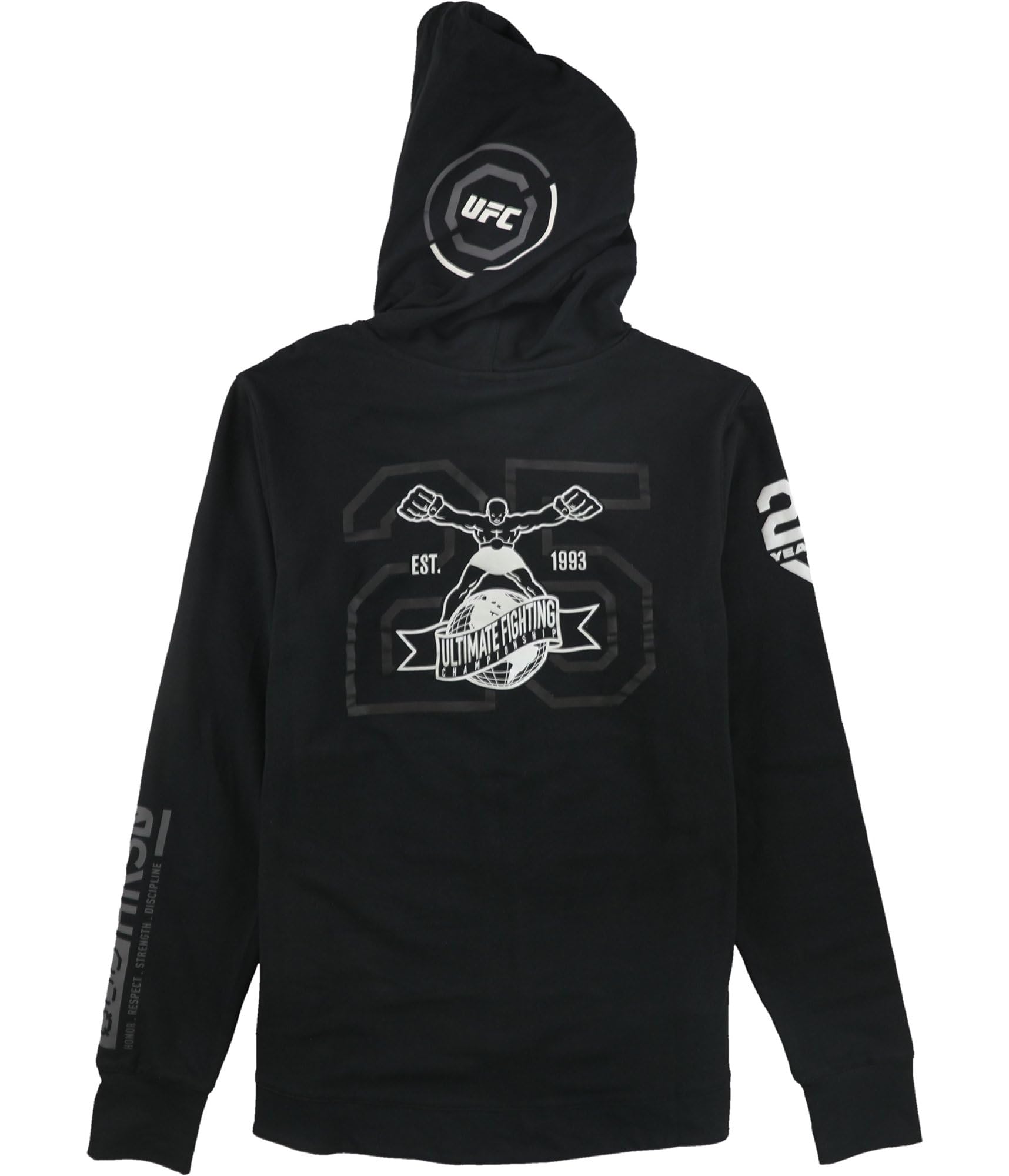 Reebok Womens EST. 1993 25 Years Hoodie Sweatshirt, Black, Large