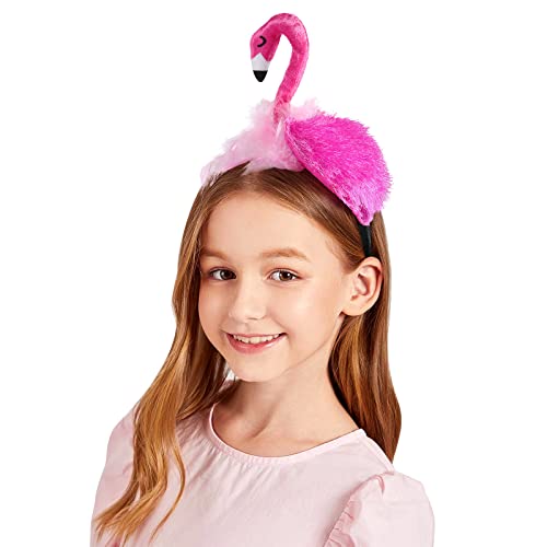 PRETYZOOM Hawaii Flamingo Headband Creative Flamingo Headdress for Hawaii Carnival Tropical Party Hair Accessory