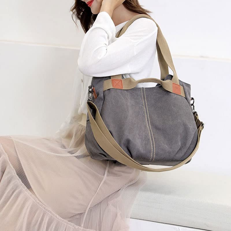 Thick Casual Handbag Simple Canvas Bag Large Capacity Shoulder Bag Suitable for Shopping Bags