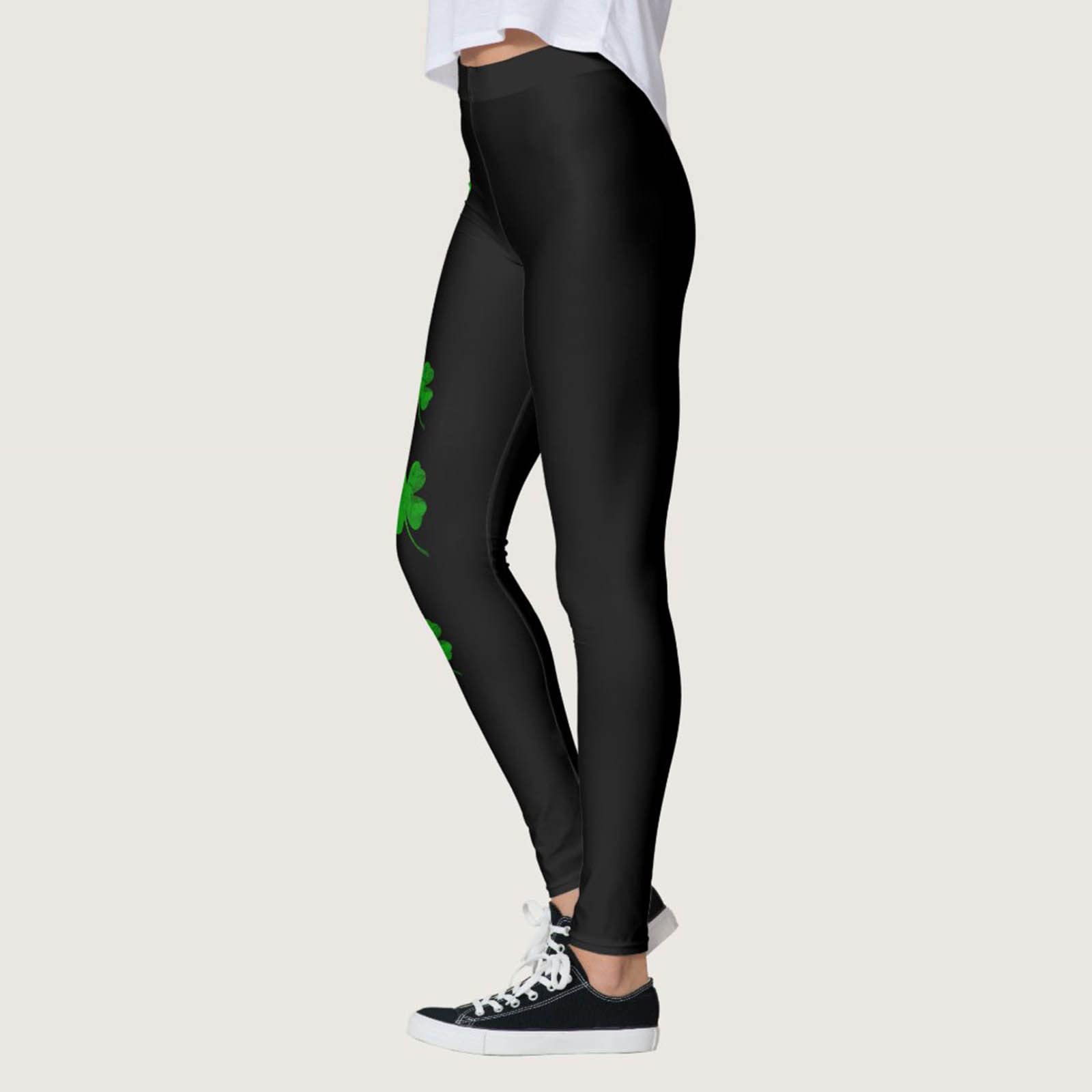 Women's St. Patrick's Day Irish Green Shamrock Leggings Athletic Leggings Butt Lifting Ultra Soft Skinny Pant