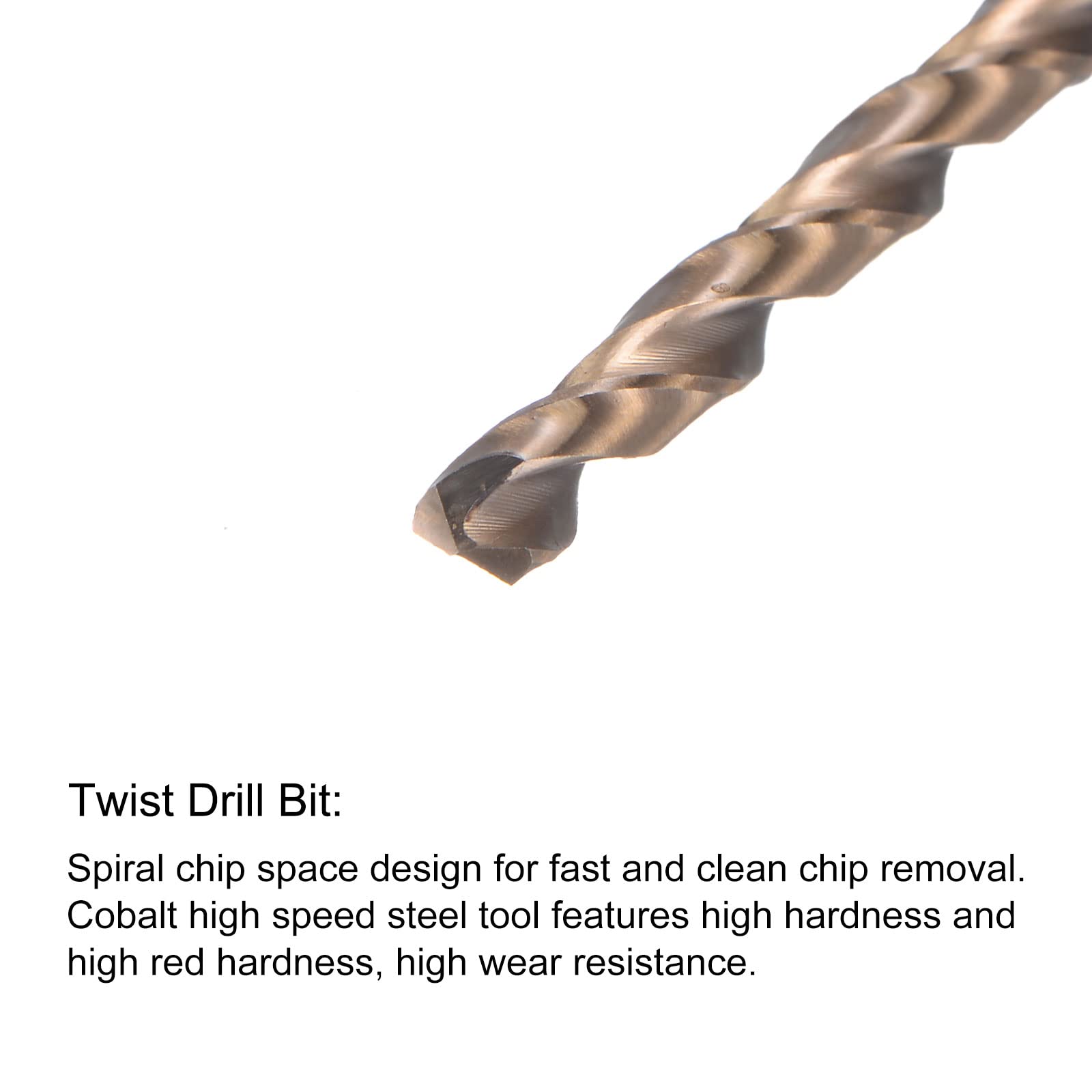 uxcell M5 x 0.8 Spiral Flute Tap 4.2mm Drill Bit Set, Metric Titanium Plated M35 Cobalt High Speed Steel Machine Threading Screw Tap Drilling Tool
