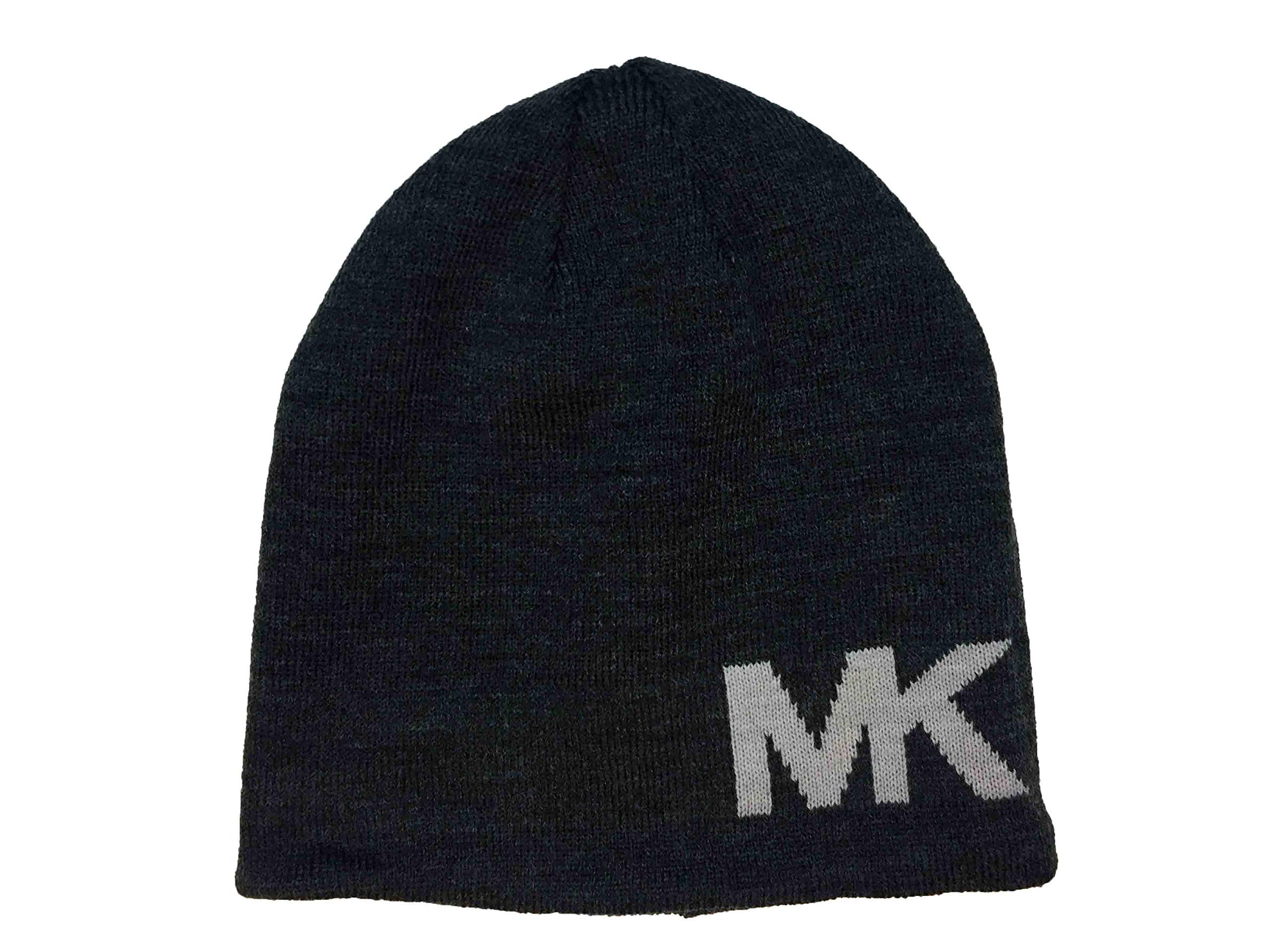 Michael Kors Men`s Reversible MK Logo Knit Beanie (Grey(33412C-015)/Grey, One Size)