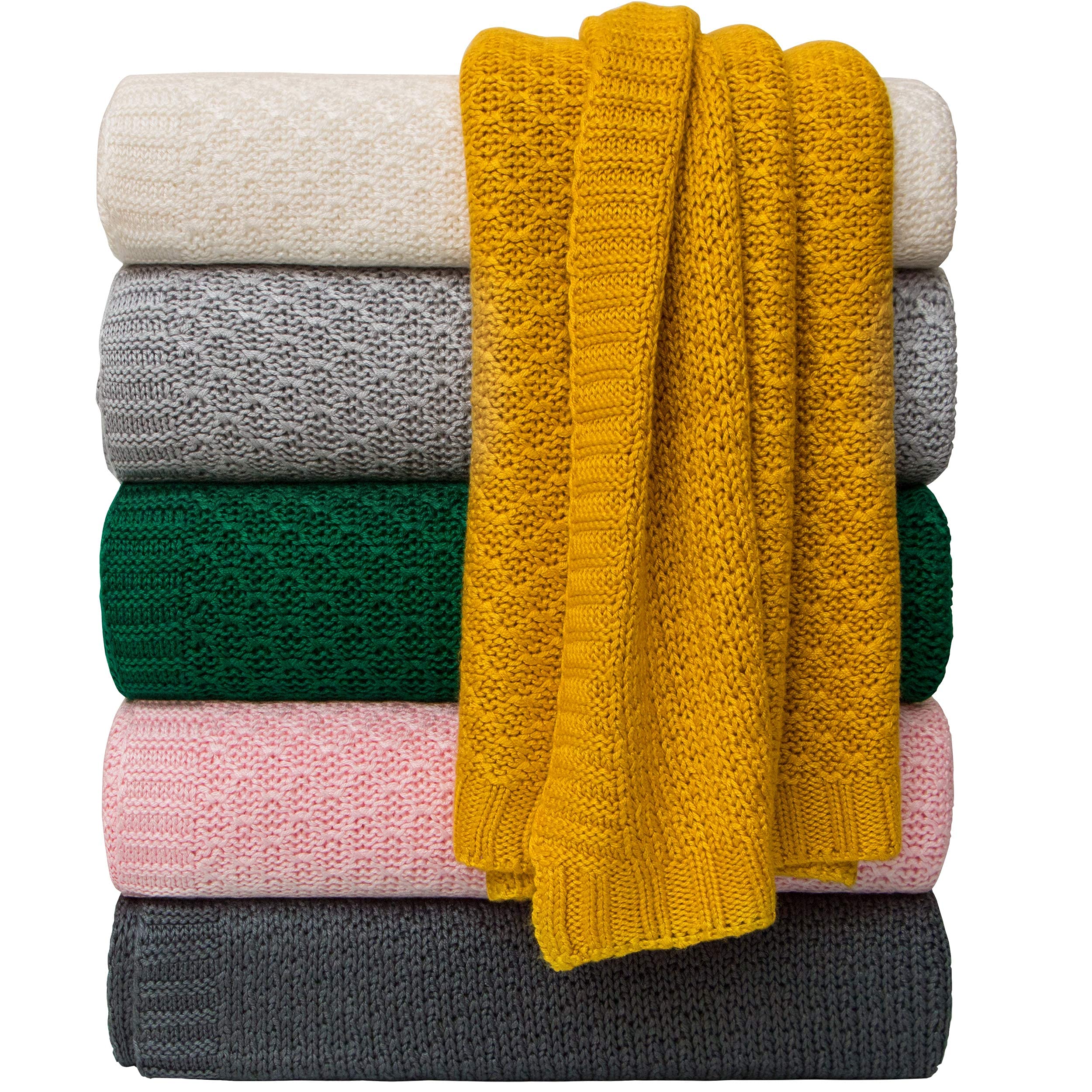 NTBAY Cooling Baby Blanket - Cable Knit Toddler Blanket - Rayon Derived from Bamboo, Soft and Breathable 30x40 Blanket, 30x40 Inches, Pink