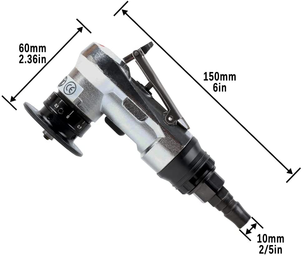 YKLP 2 in 1 Mini Pneumatic Chamfering Machine Set, Portable Handheld 45 Degree Arc Air Beveling Machine with Replace Blades and Bearings for Metal Deburring,1/4 Inch Air Inlet