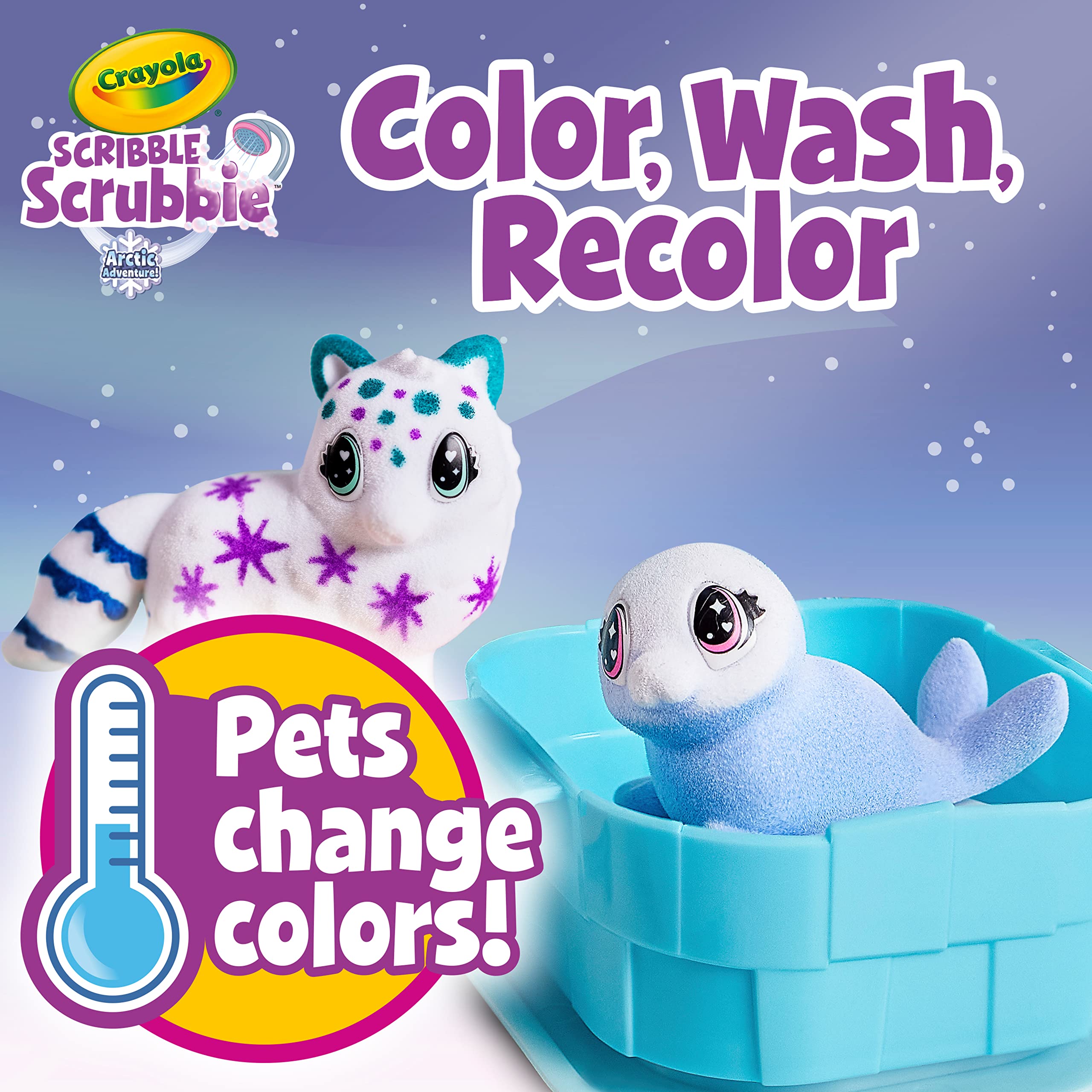 Scribble Scrubbie Pets Arctic Igloo, Color Change Pets & Storage Case, Gift for Girls & Boys