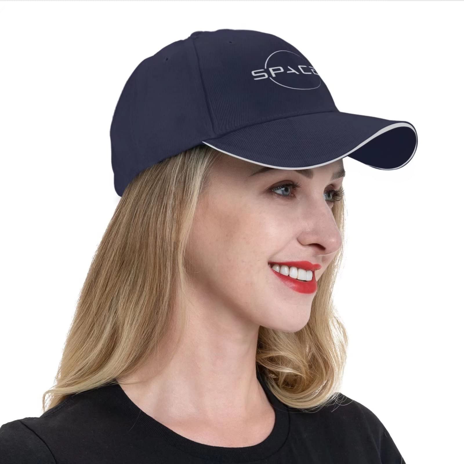 SpaceX Hat Adult Unisex Basic Adjustable Sandwich Baseball Caps Hats for Mens&Womens Navy